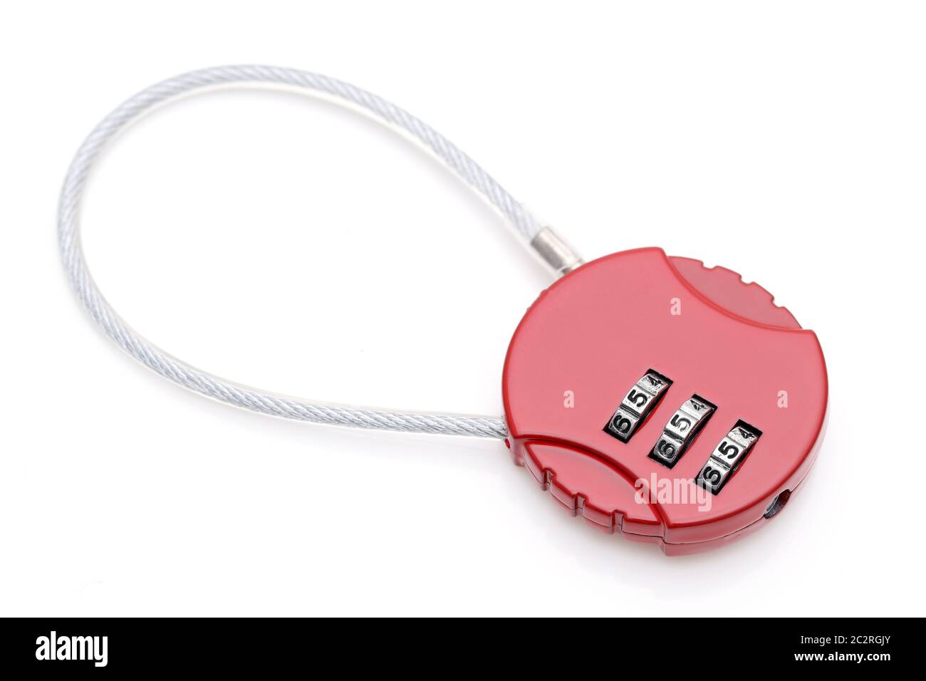 Red padlock lock isolated on white background Stock Photo - Alamy