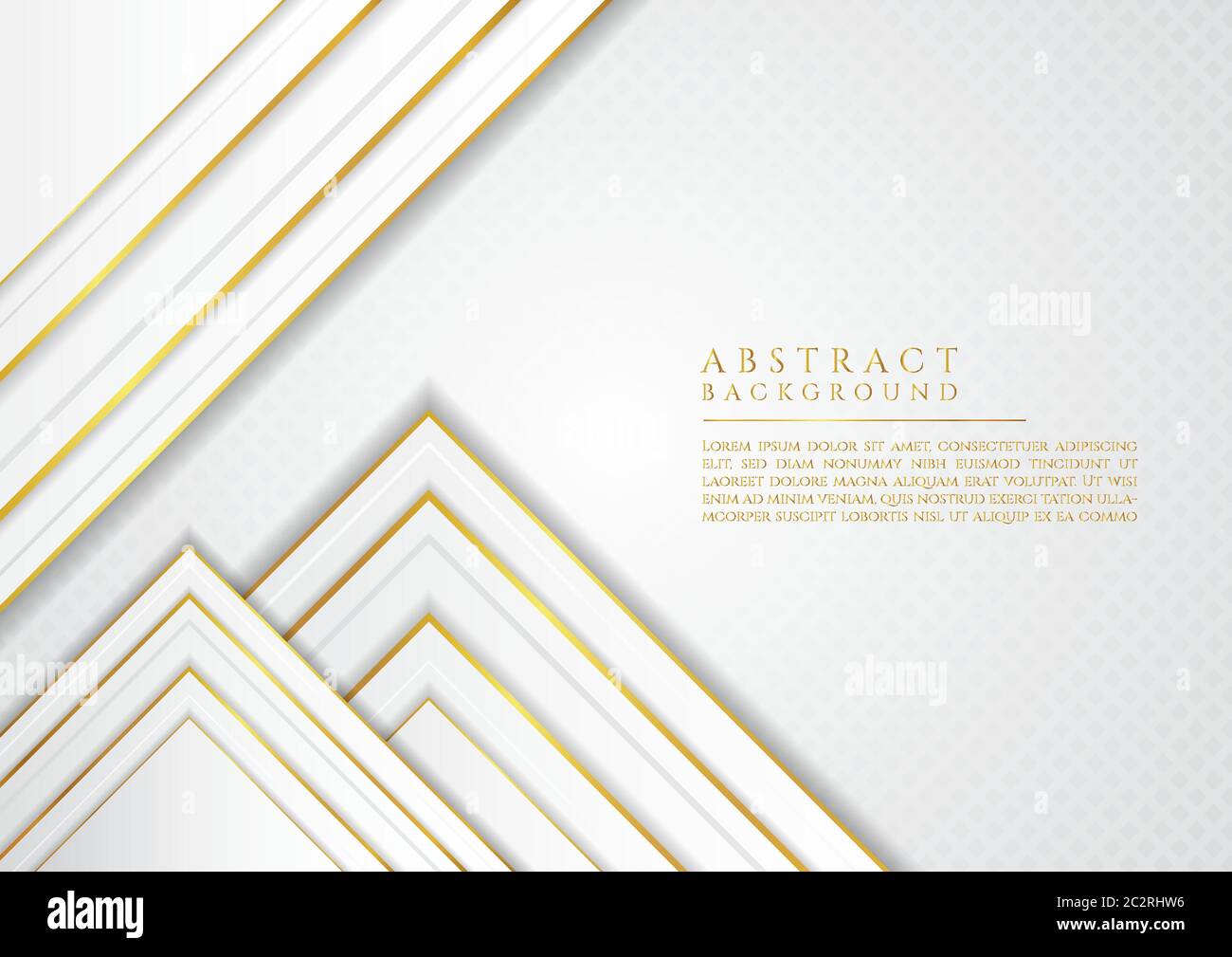 Luxury overlap square shape design gold metallic and white background ...