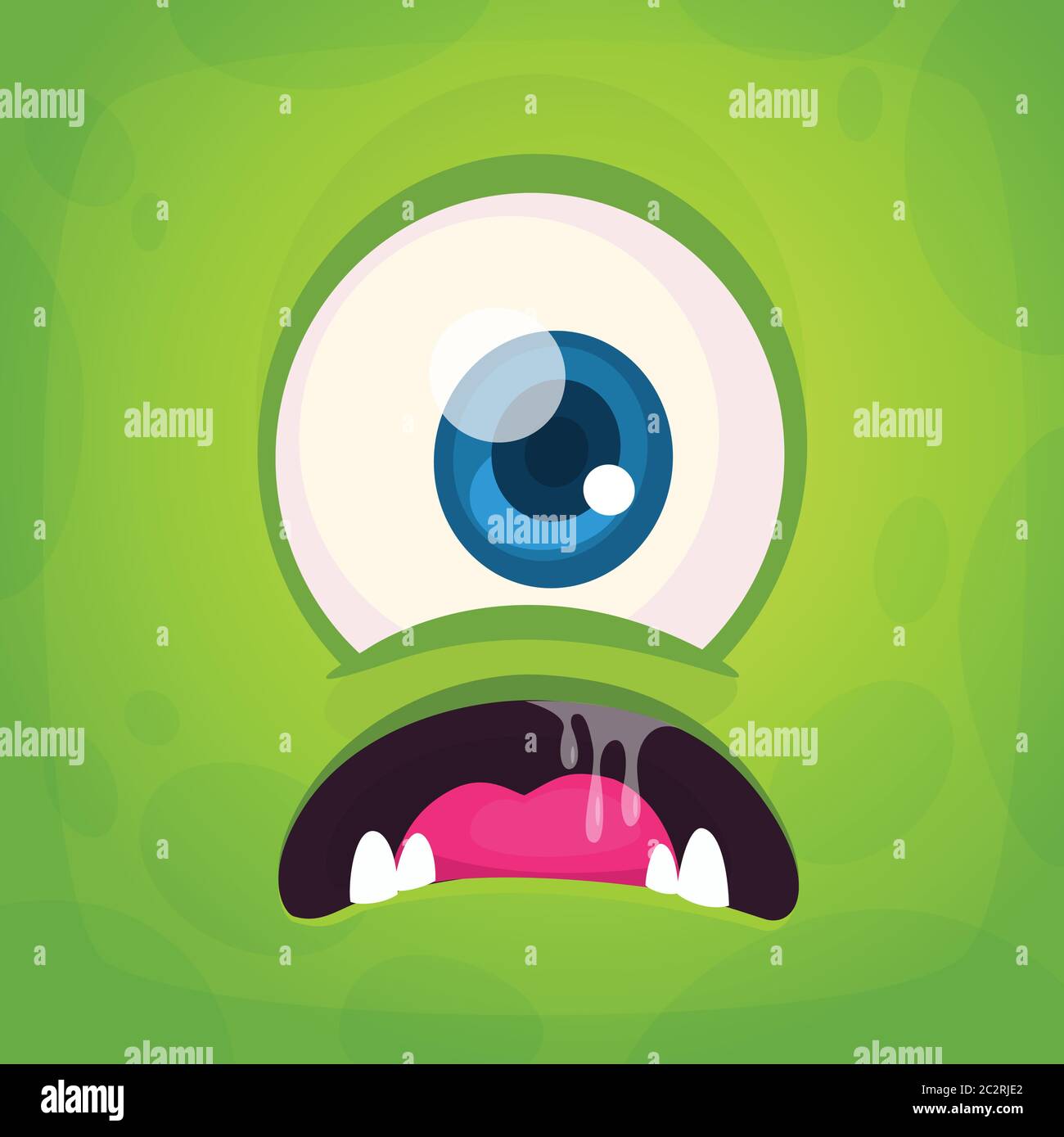 Cool cartoon monster face. Halloween vector illustration Stock Vector ...