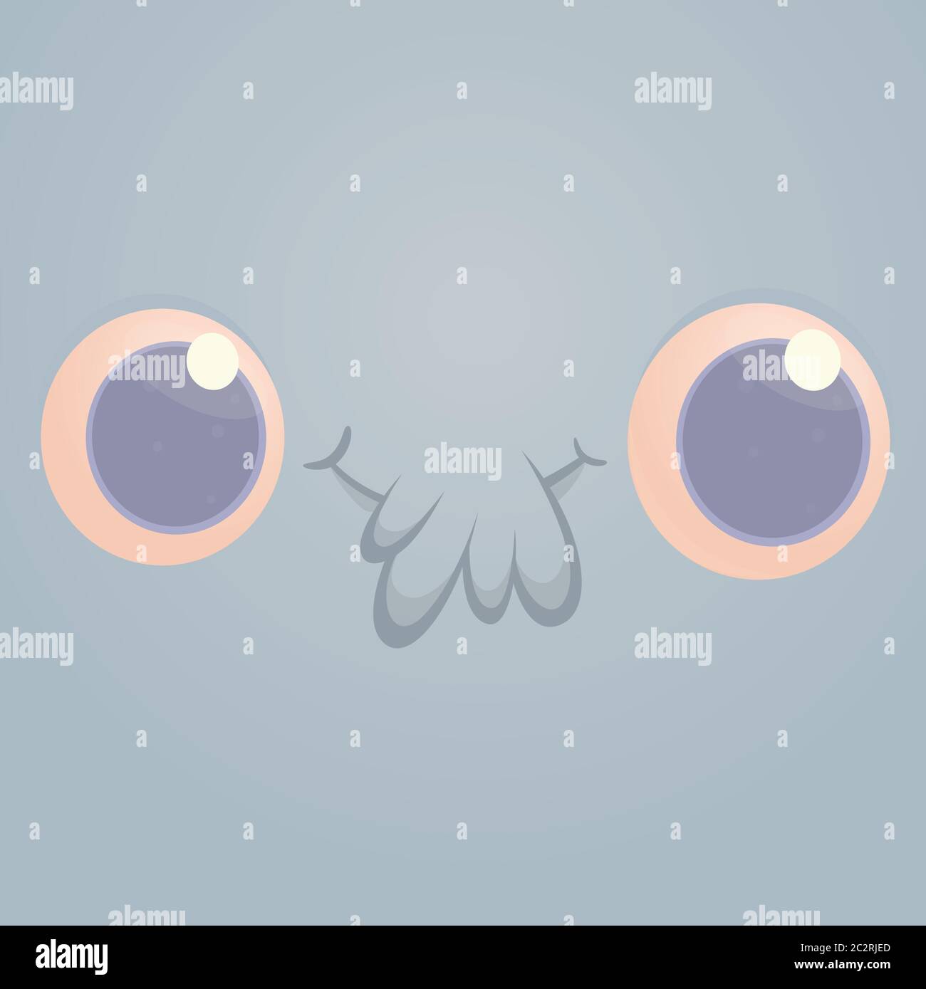 Scary cartoon monster face Vector Halloween monster avatar Stock Vector ...