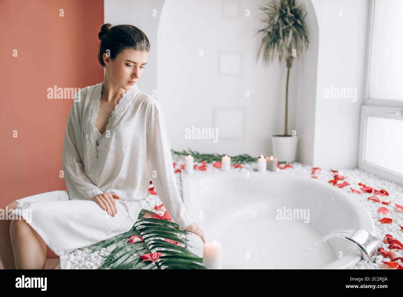 Bathrobe soap flower rose hi-res stock photography and images - Alamy