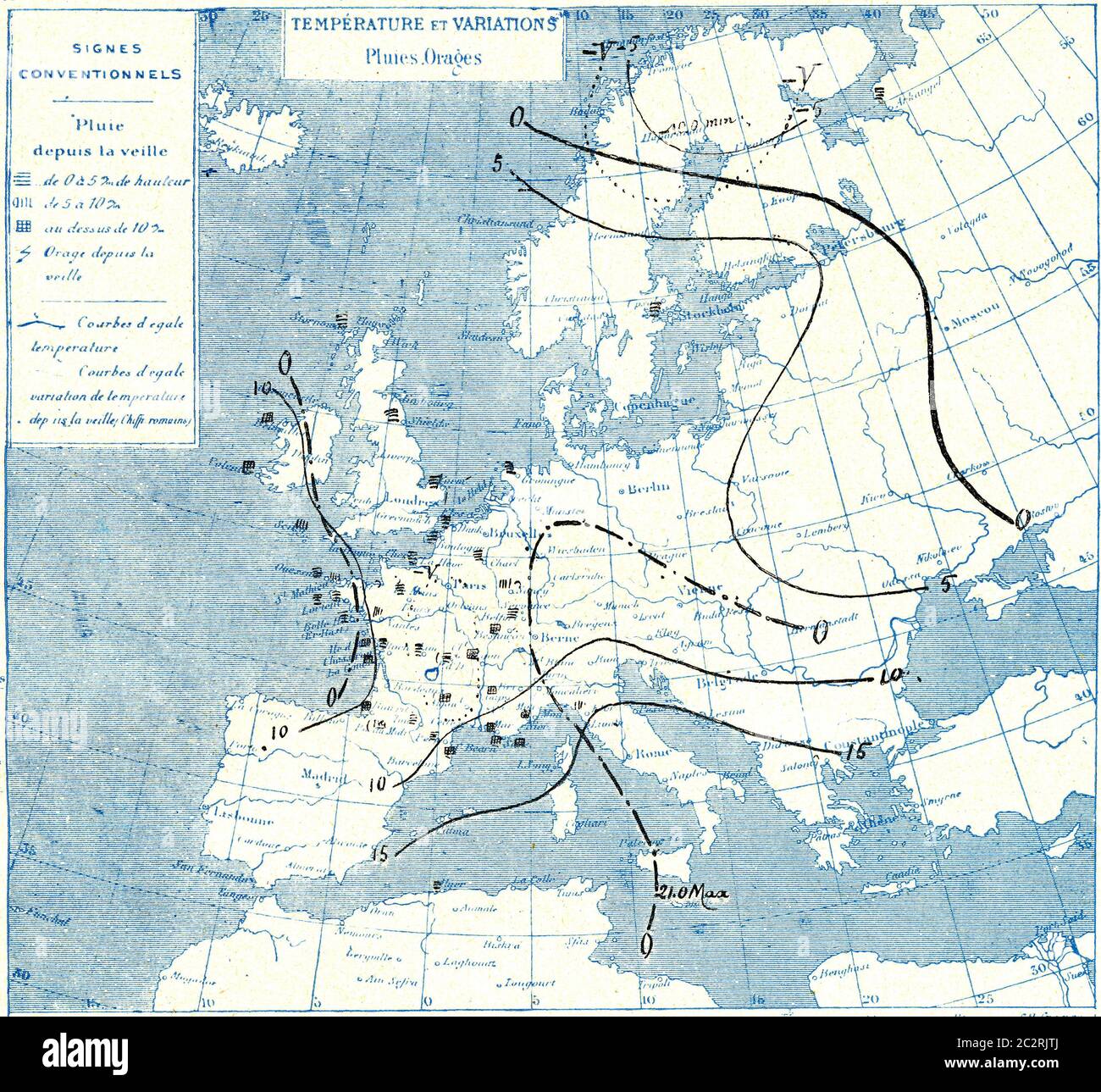 General situation, vintage engraved illustration. From the Universe and ...
