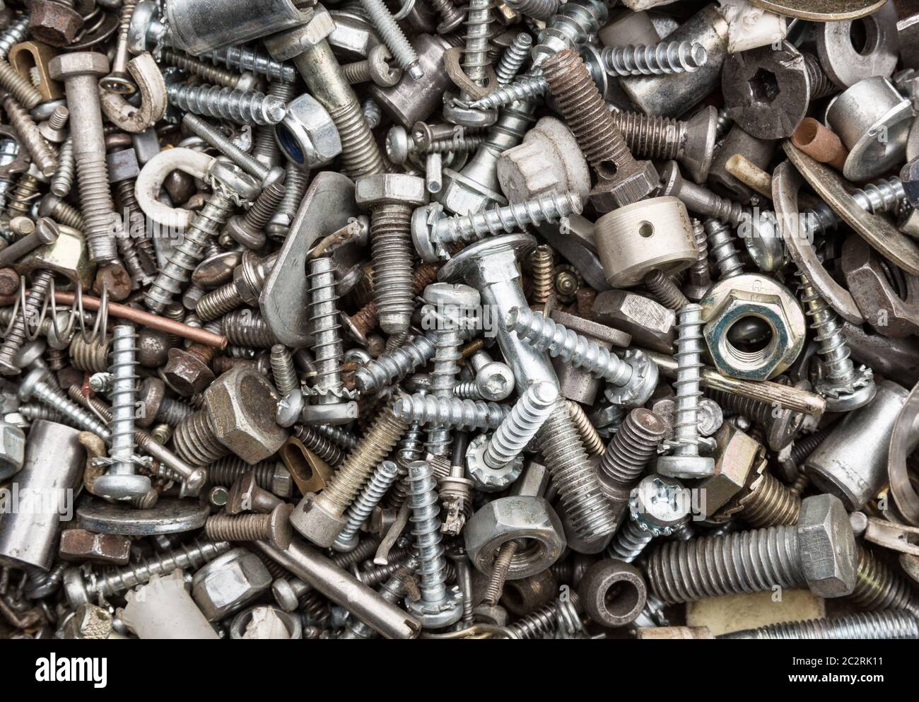 Mess of bolts, nuts, washers, screws Stock Photo - Alamy