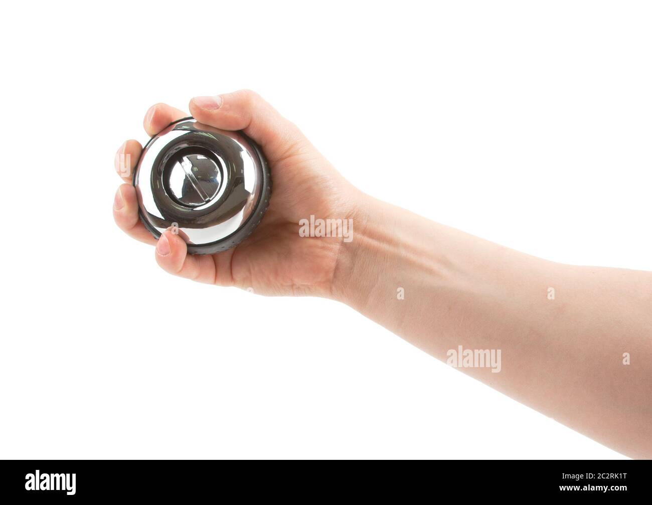 Gyroscope in hand. Isolated on white background Stock Photo - Alamy