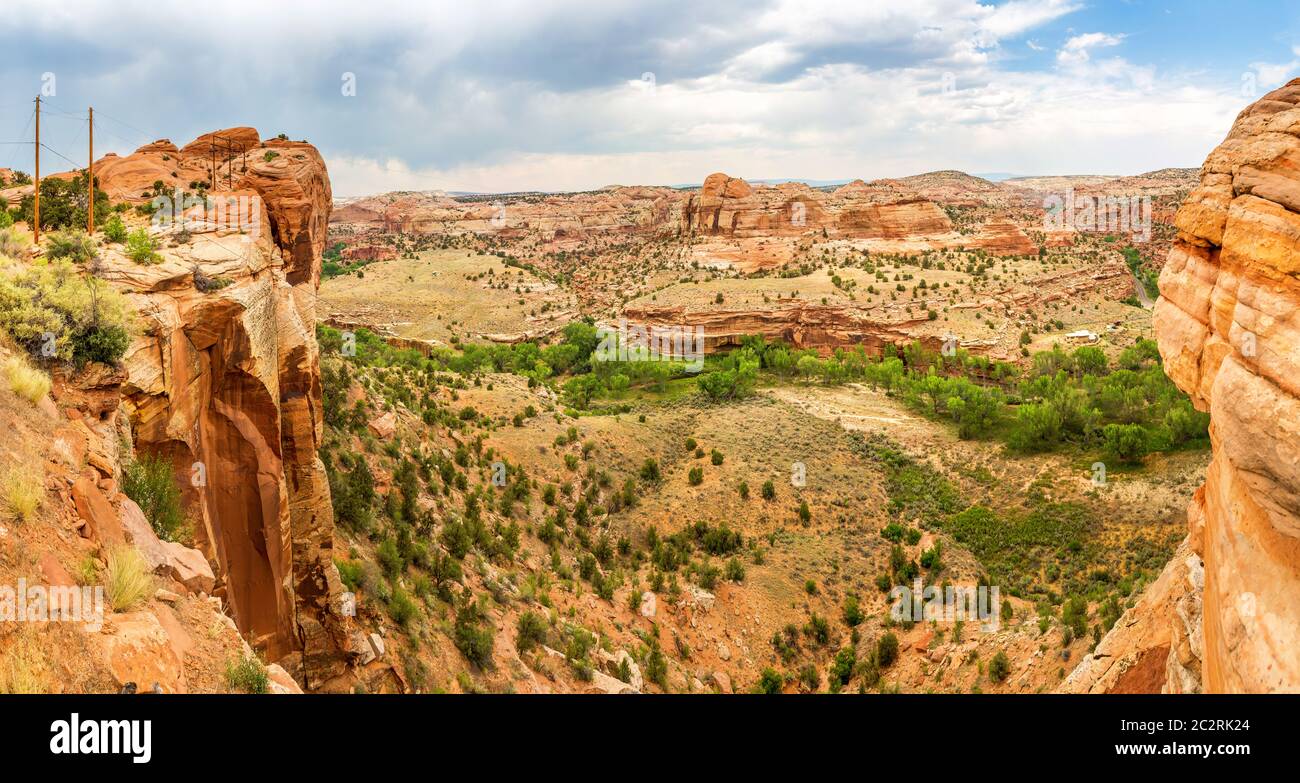 Scenic landscape of deep canyon, rocks and mountains Stock Photo - Alamy