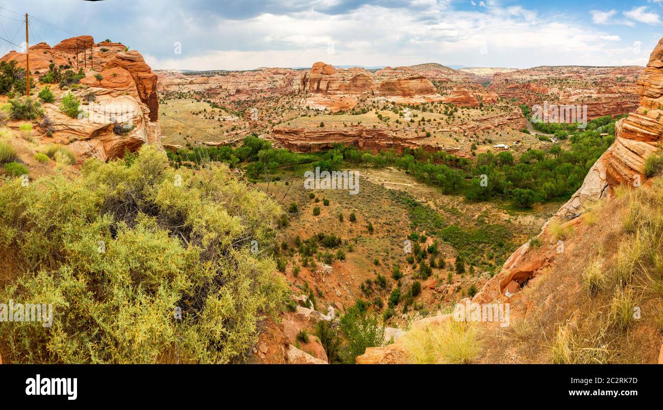 Scenic landscape of deep canyon, rocks and mountains Stock Photo - Alamy