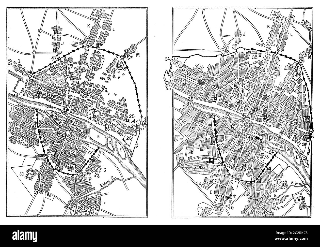 Map of Paris under Henri IV and Paris in the advent of Louis XIV ...