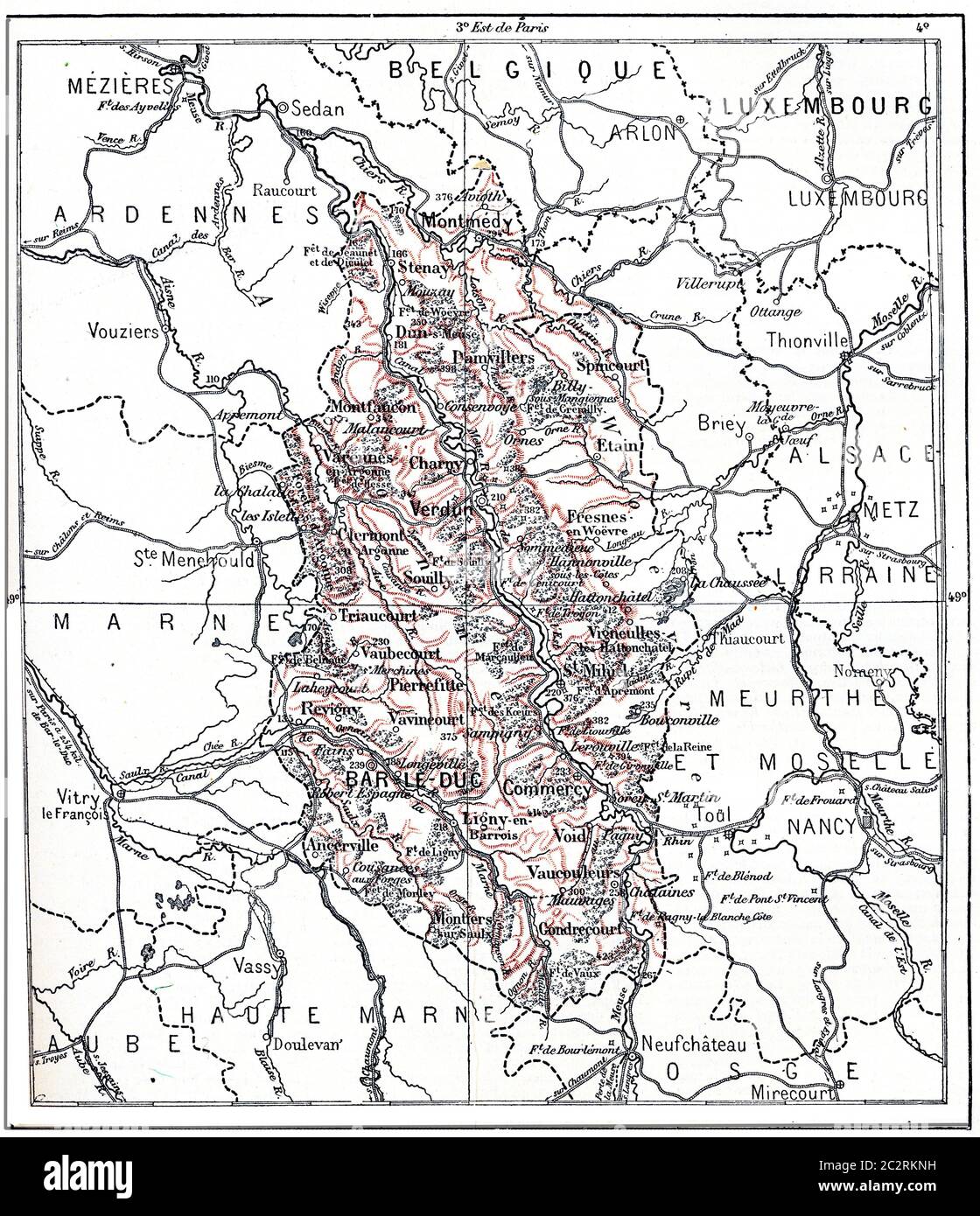 Meuse map hi-res stock photography and images - Alamy