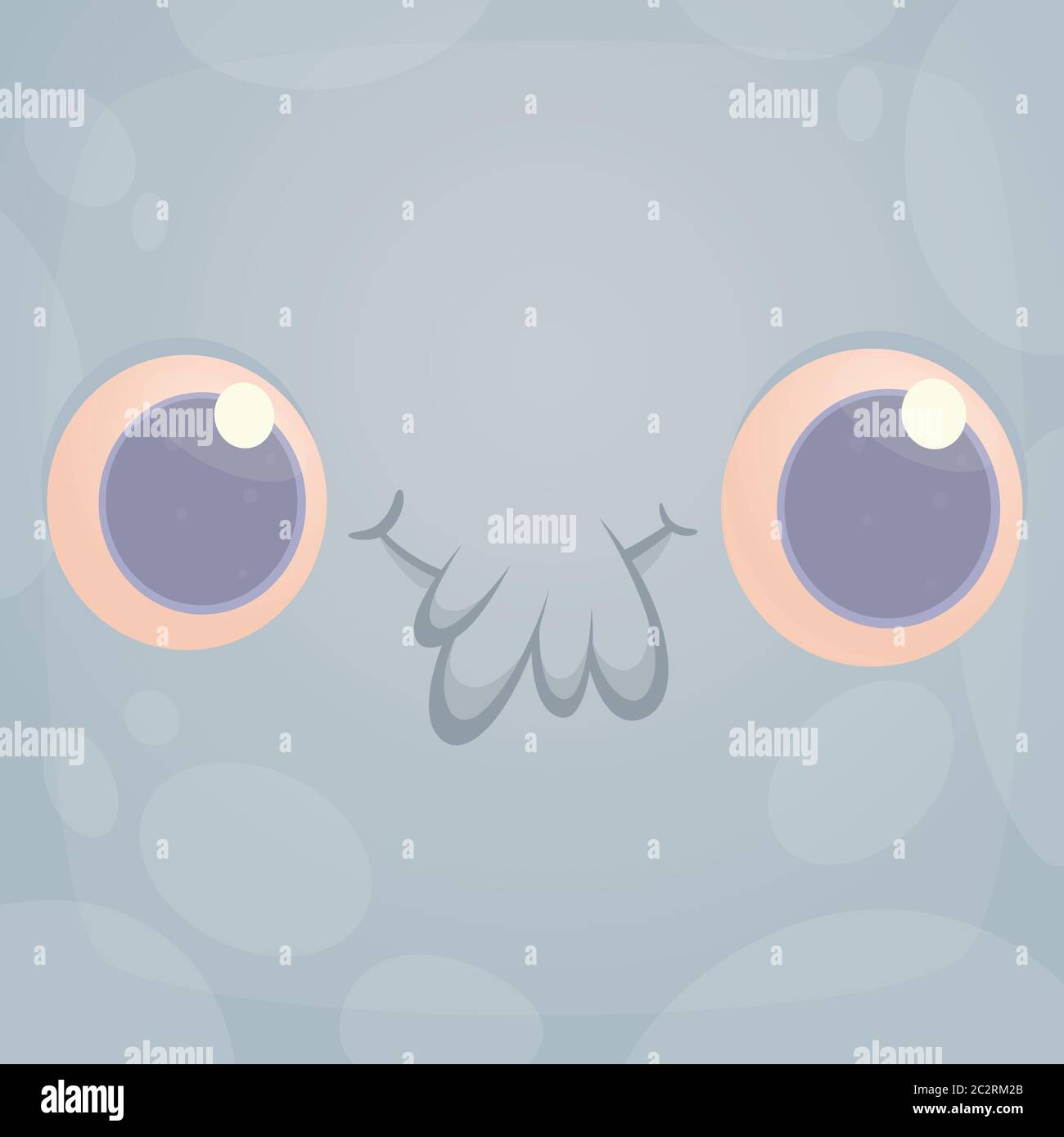 Funny cartoon alienr face. Vector Halloween monster square avatar Stock ...