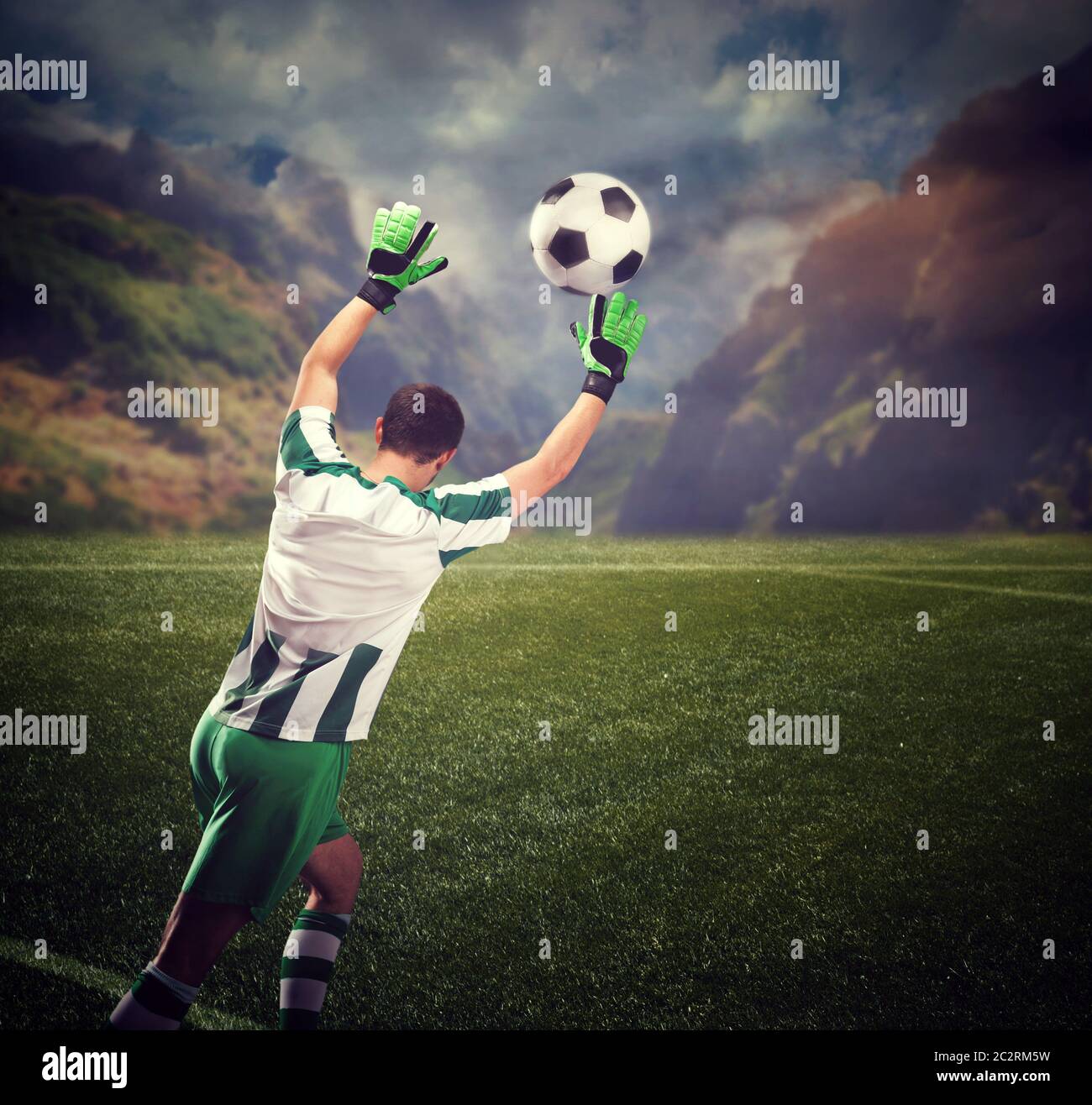 Back view of goalkeeper hi-res stock photography and images - Alamy