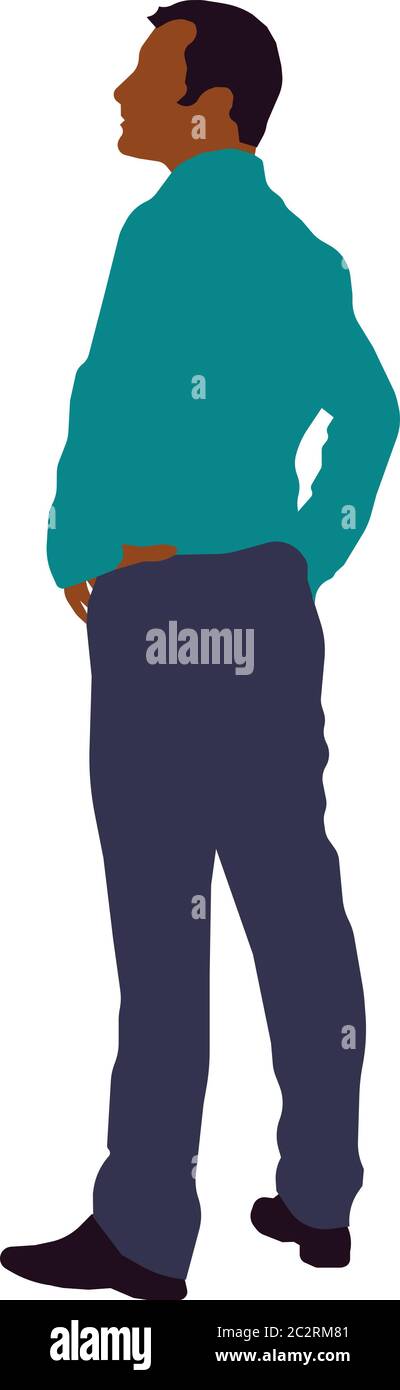 Faceless standing man vector illustration (Black people Stock Vector ...