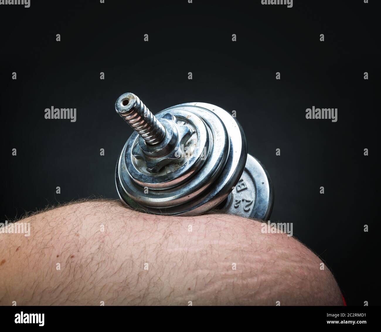 Overweight man dumbbell on hi-res stock photography and images - Alamy