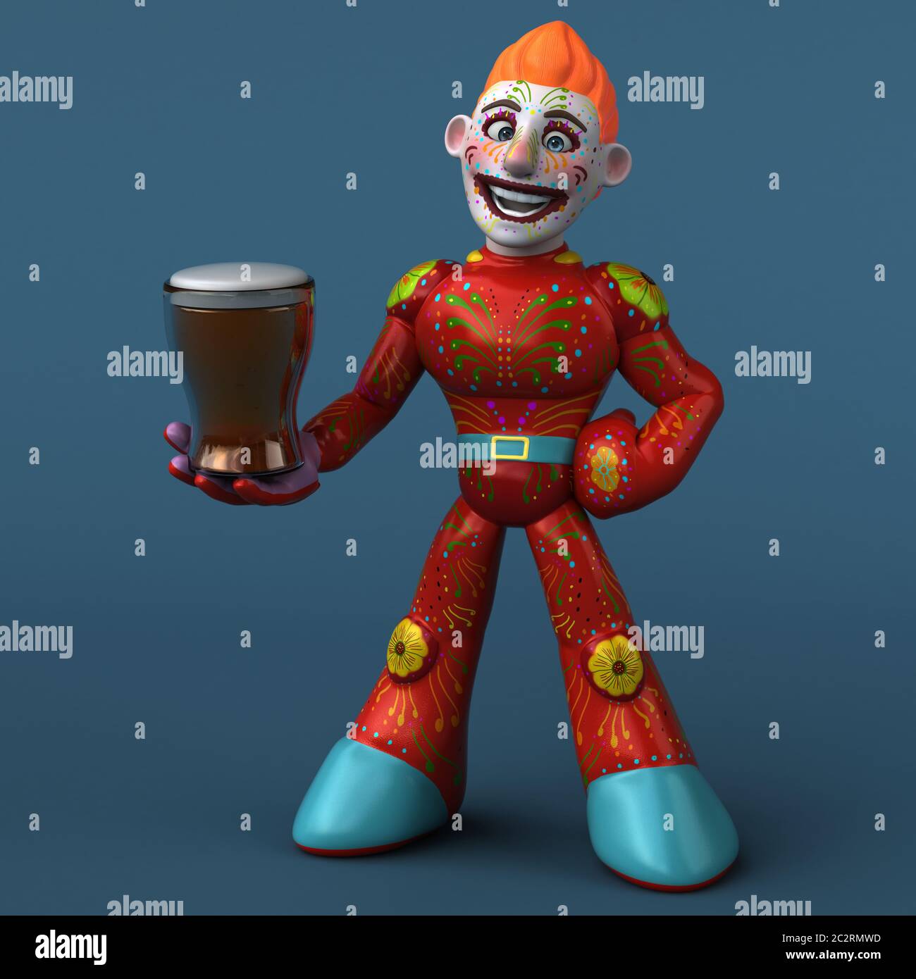 Mexican hero - 3D Illustration Stock Photo - Alamy