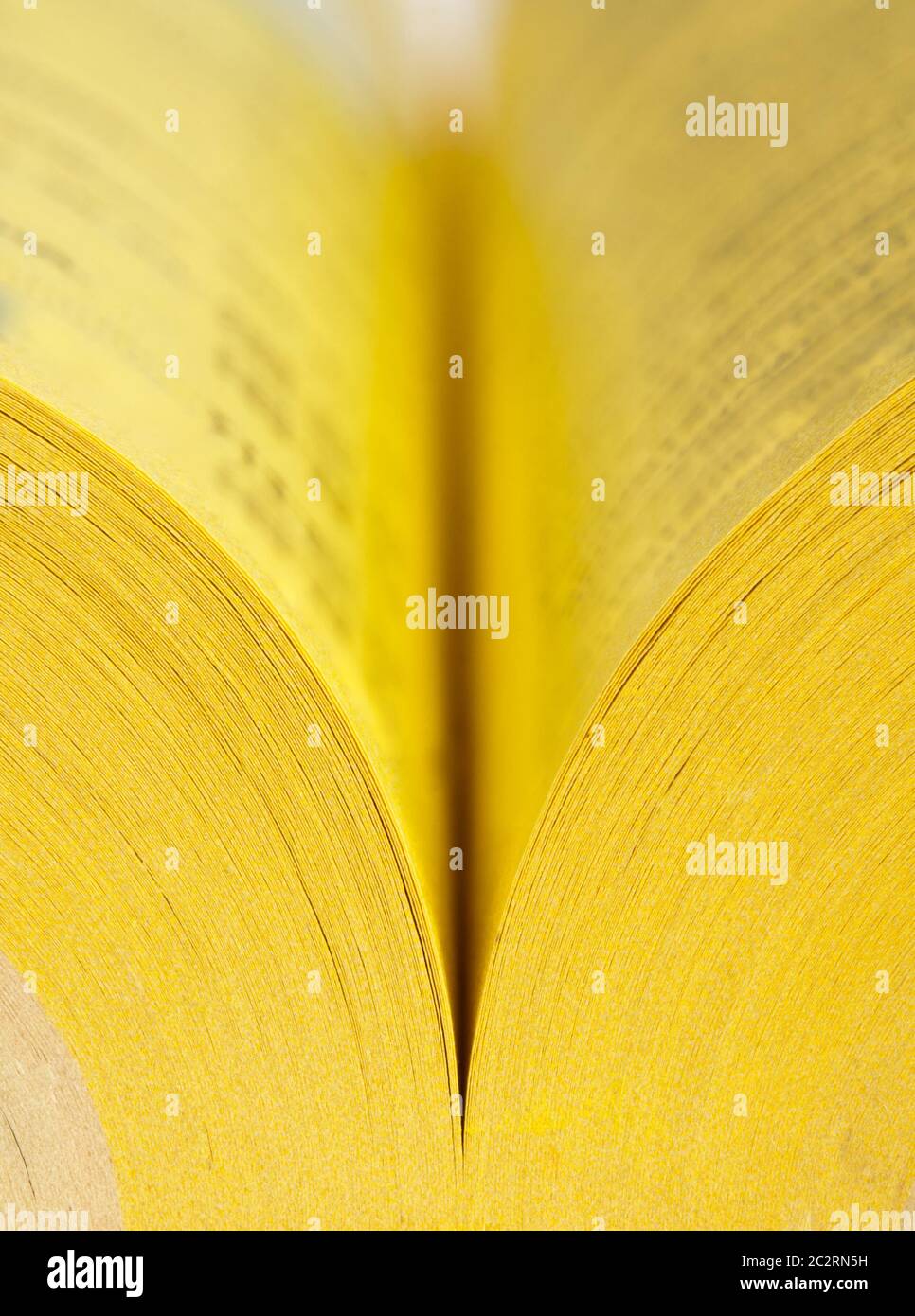 Close-up view of open yellow pages book Stock Photo - Alamy