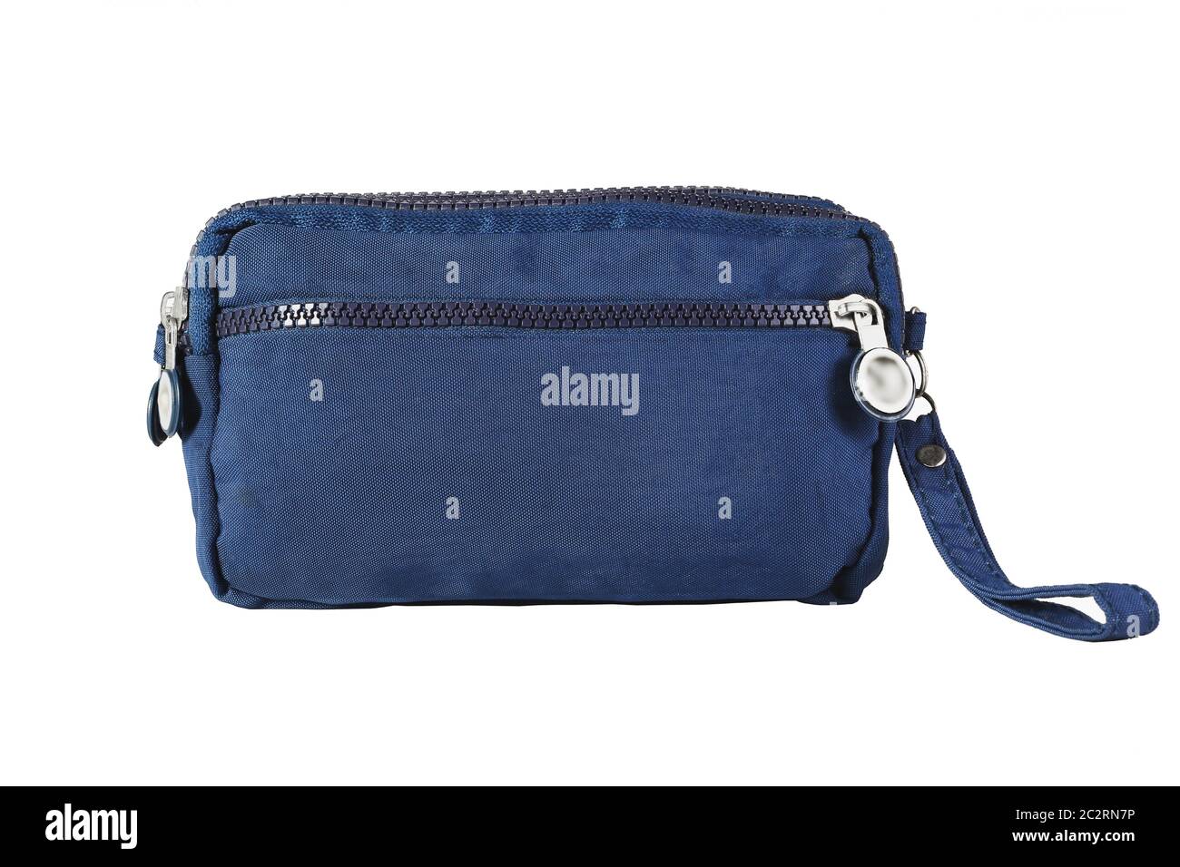 Blue Hand Bag with Handle on White Background Stock Photo - Alamy