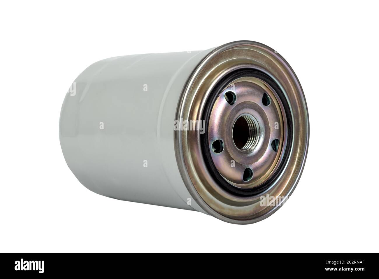 Car motor fuel filter closeup isolated on white background Stock Photo ...