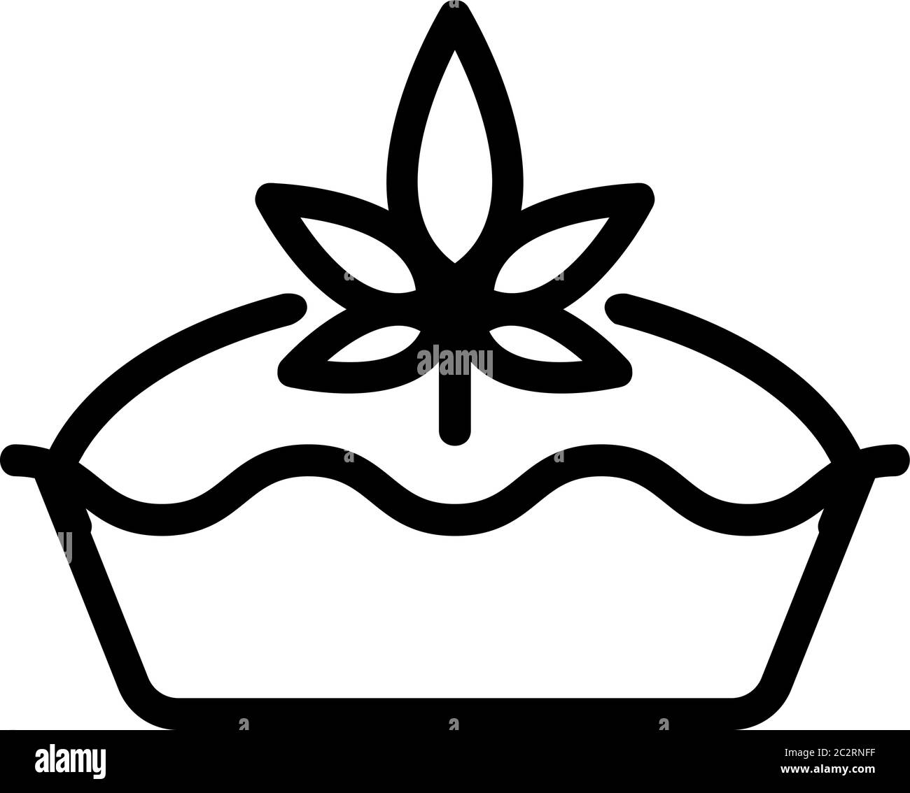 cannabis cake icon vector outline illustration Stock Vector Image & Art ...