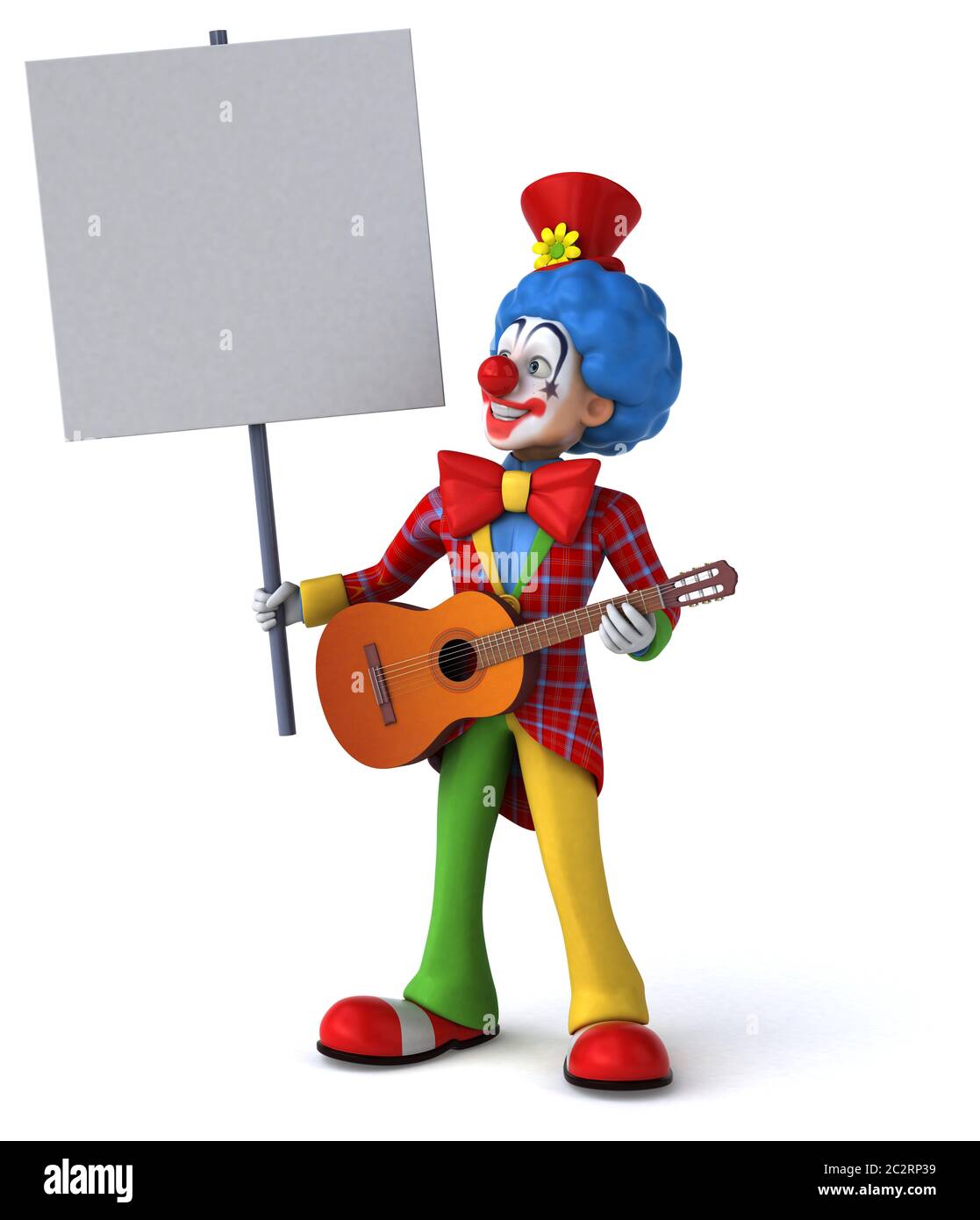 Fun clown - 3D Illustration Stock Photo - Alamy
