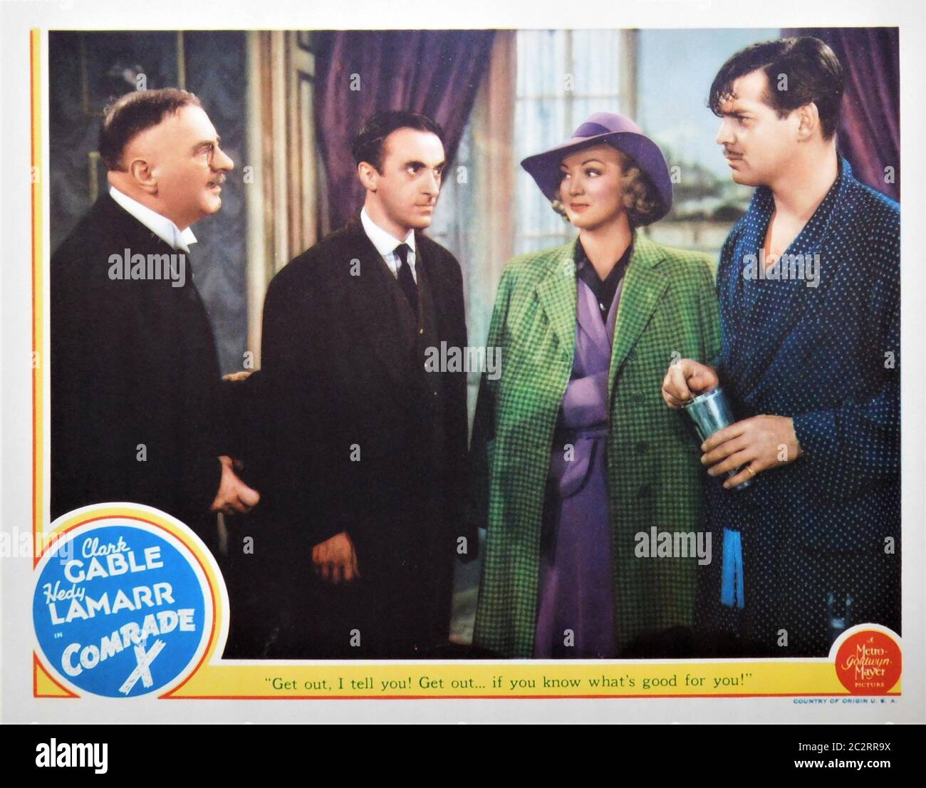 SIG RUMANN LEON BELASCO EVE ARDEN and CLARK GABLE in COMRADE X 1940 ...