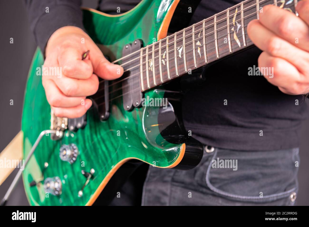 Mans hand playing acoustic guitar hi-res stock photography and images ...