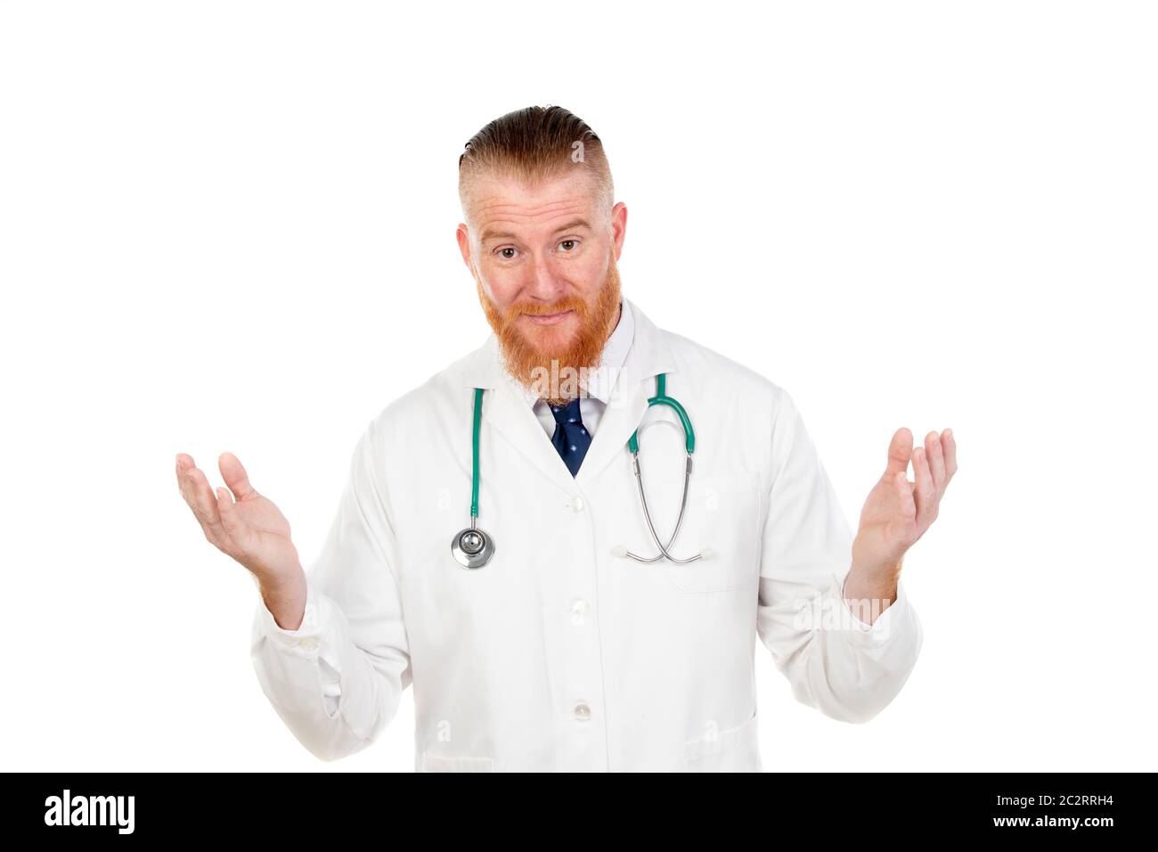 Doubtful doctor medical gown hi-res stock photography and images - Alamy