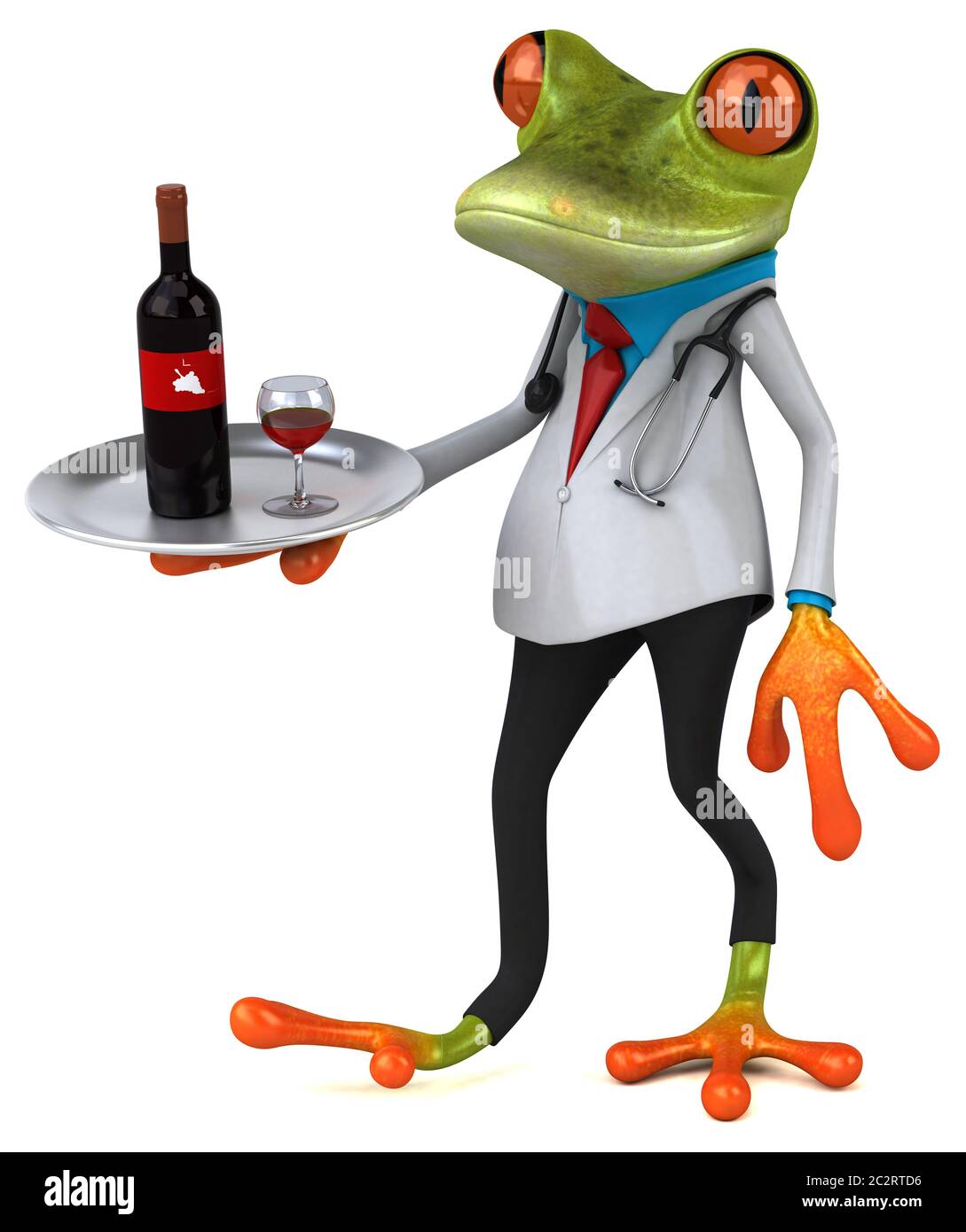 Frog doctor - 3D Illustration Stock Photo - Alamy