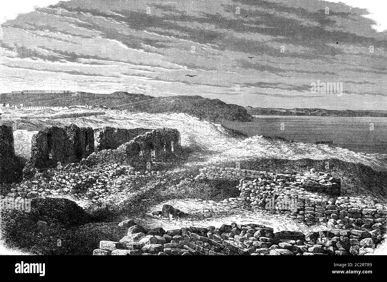 Sevastopol, Fort Nicolas, vintage engraved illustration. Le Tour du ...