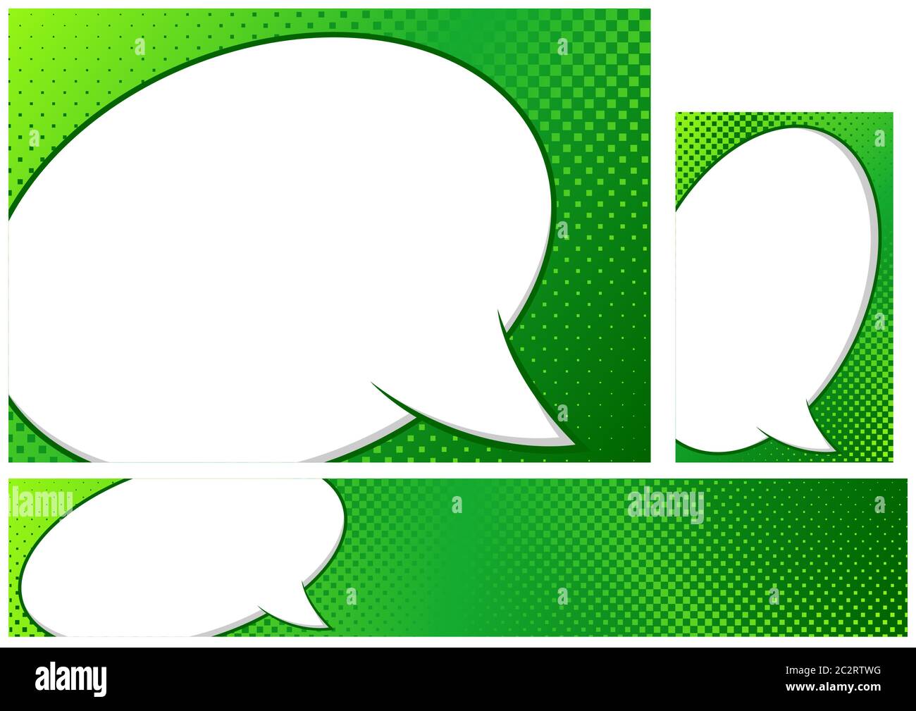 Green Design with Pop Art Background Set Stock Vector Image & Art - Alamy