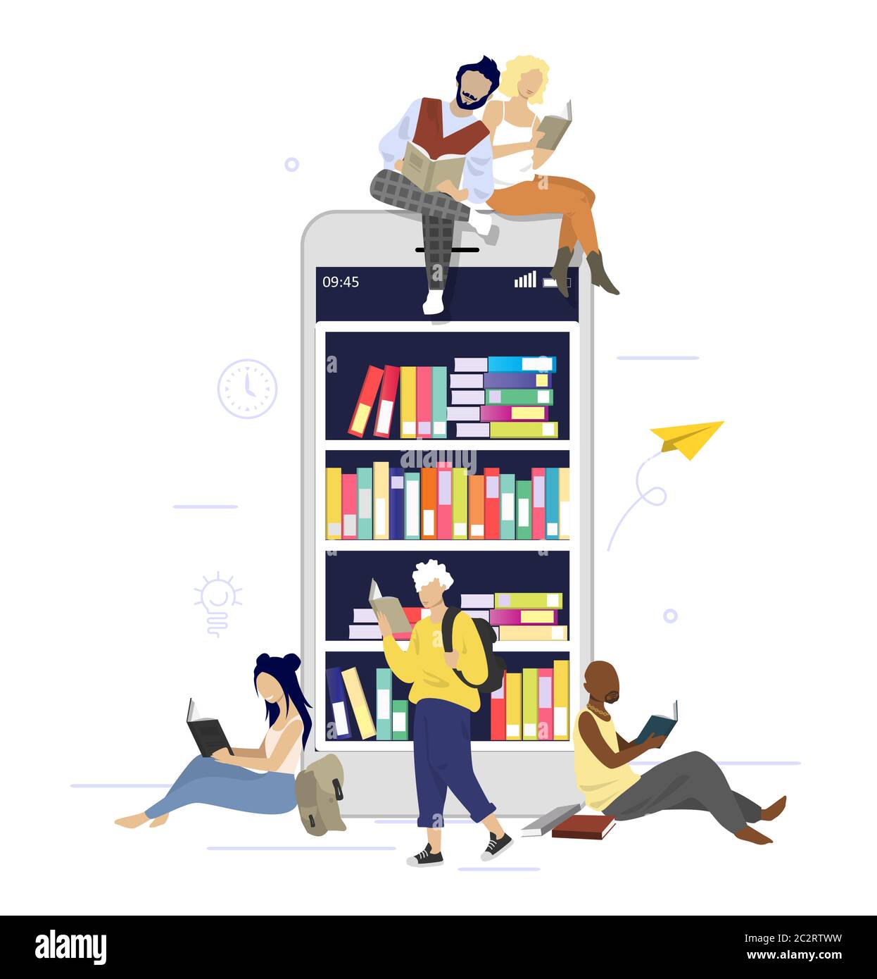 Phone book flat style Stock Vector Images - Alamy