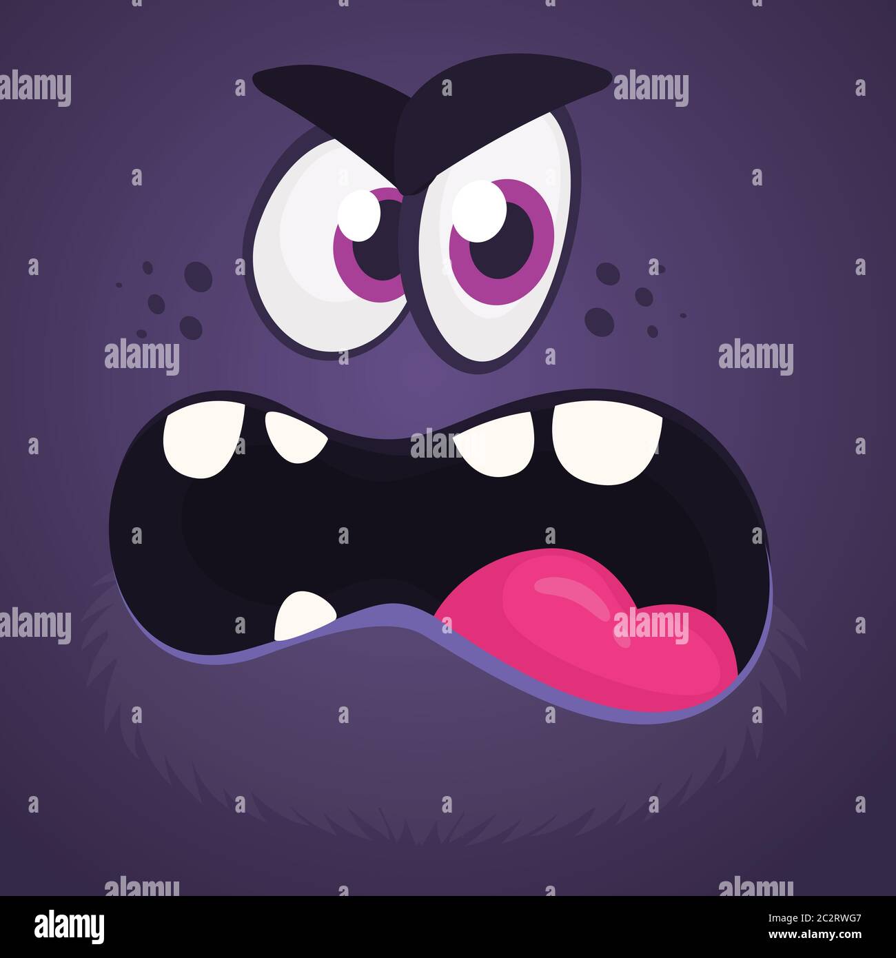 Cartoon monster nerd wearing glasses. Vector troll or alien ...