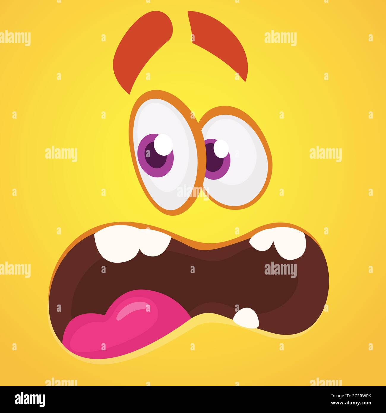 Cartoon monster nerd wearing glasses. Vector troll or alien ...