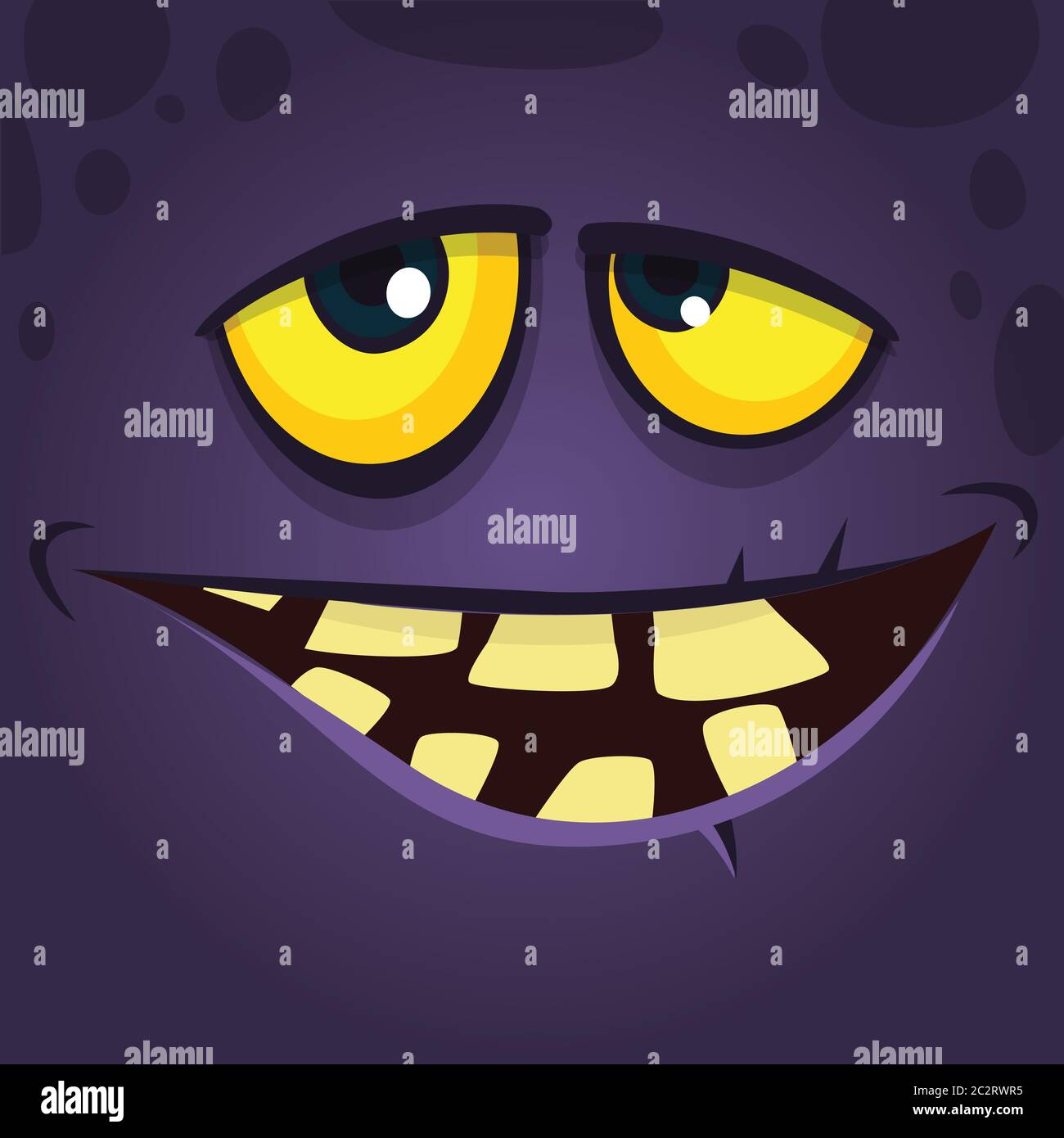 Scary little blue monster Stock Vector Images - Alamy