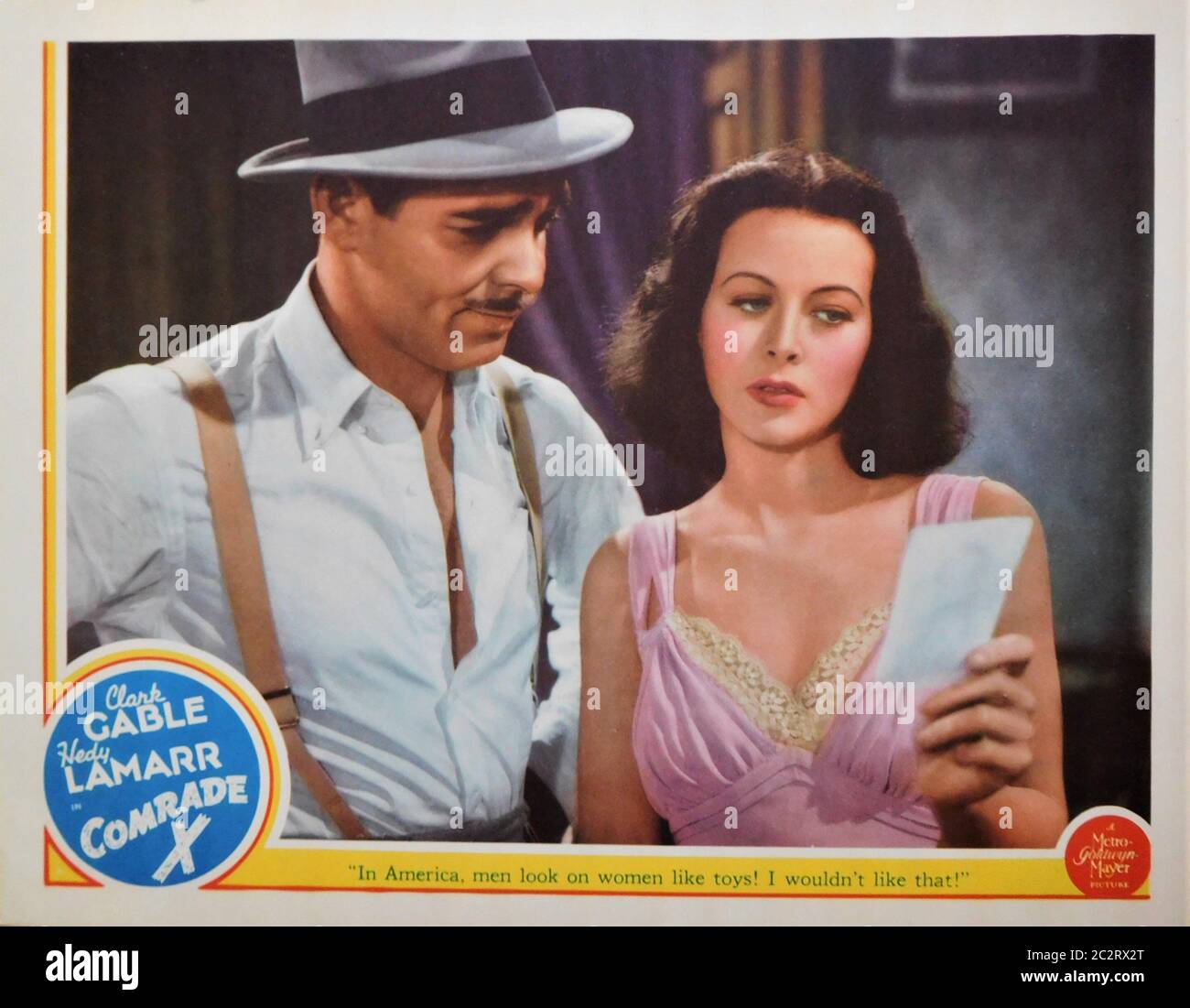CLARK GABLE and HEDY LAMARR in COMRADE X 1940 director KING VIDOR ...