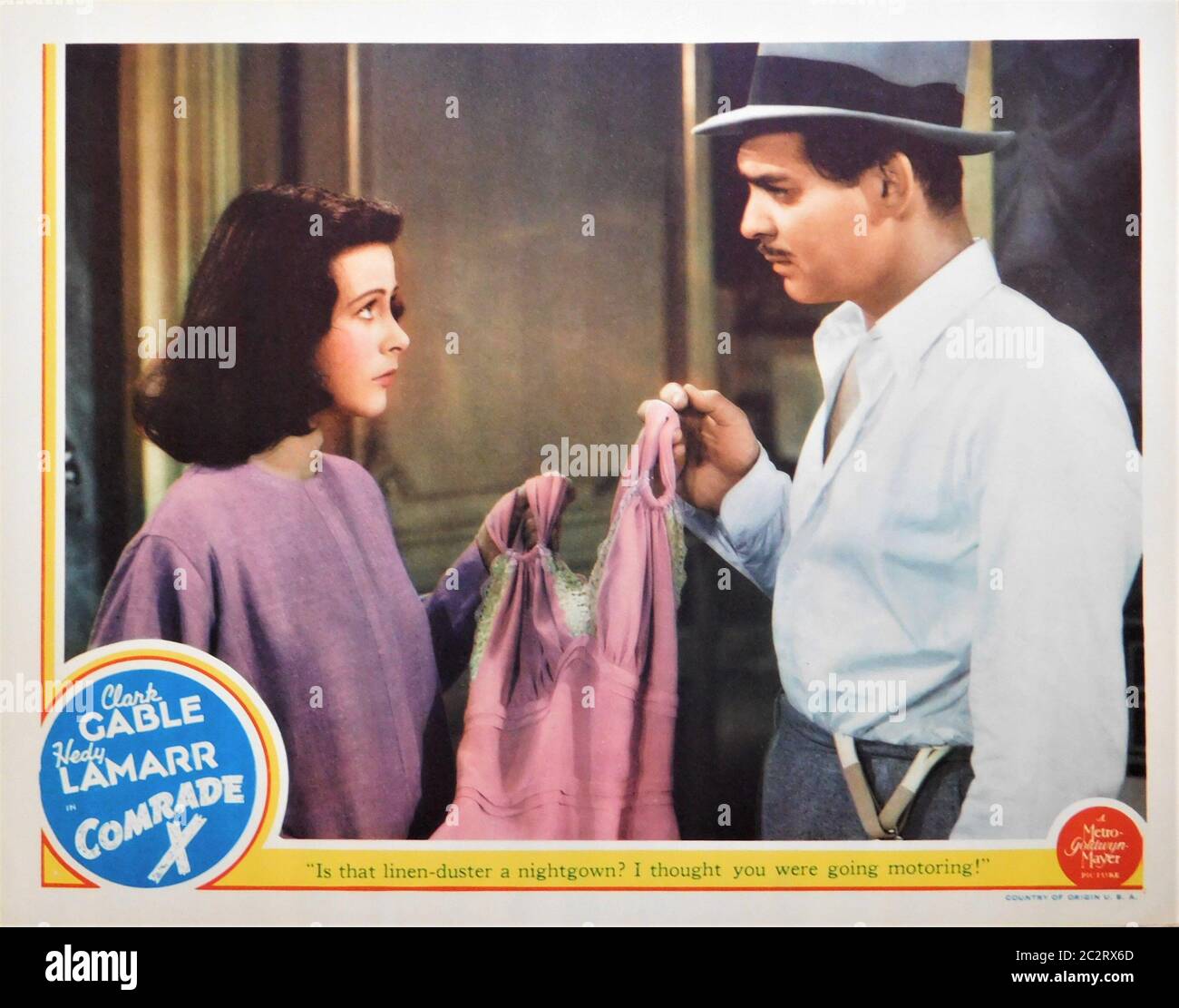 CLARK GABLE and HEDY LAMARR in COMRADE X 1940 director KING VIDOR ...