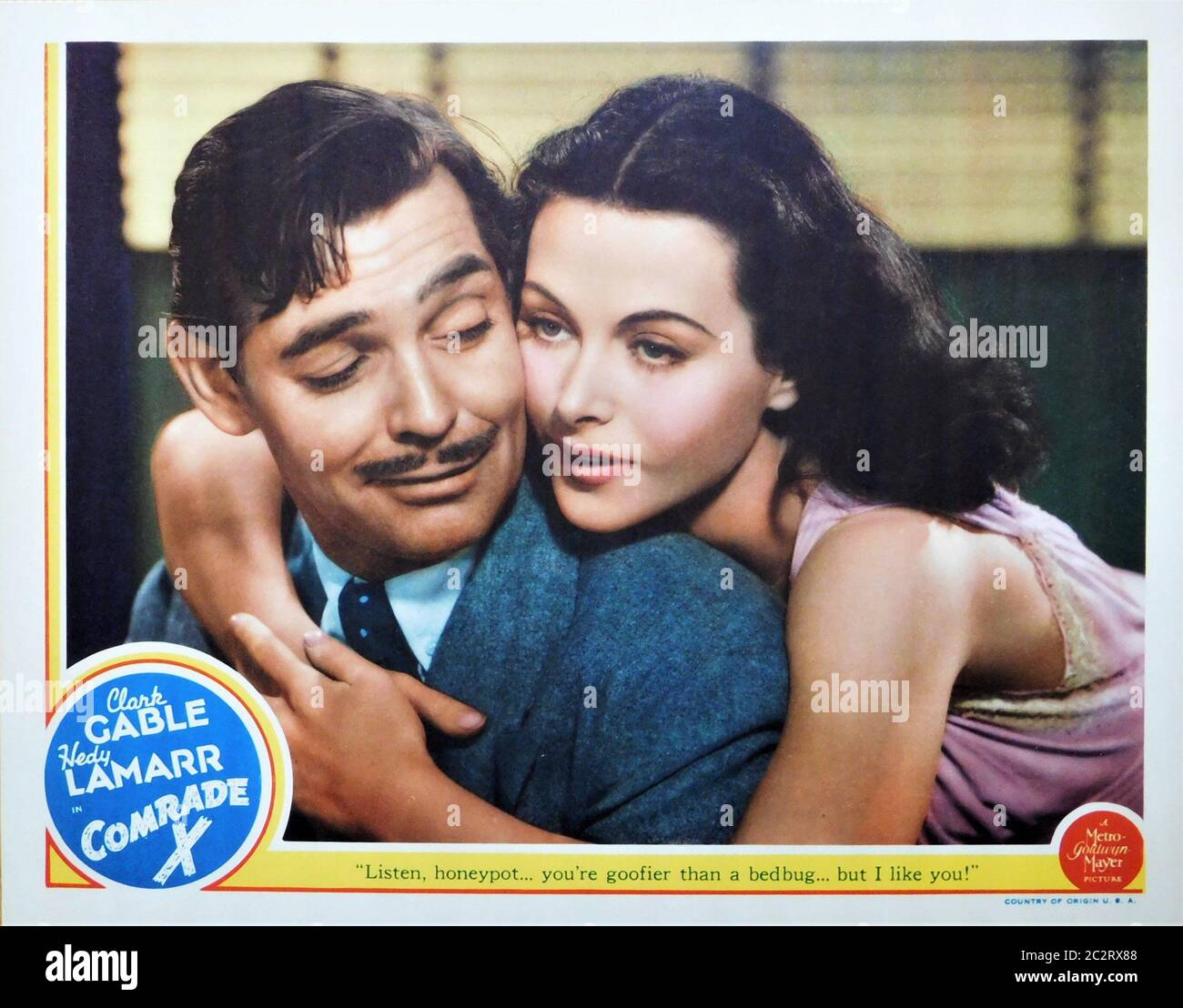 CLARK GABLE and HEDY LAMARR in COMRADE X 1940 director KING VIDOR ...