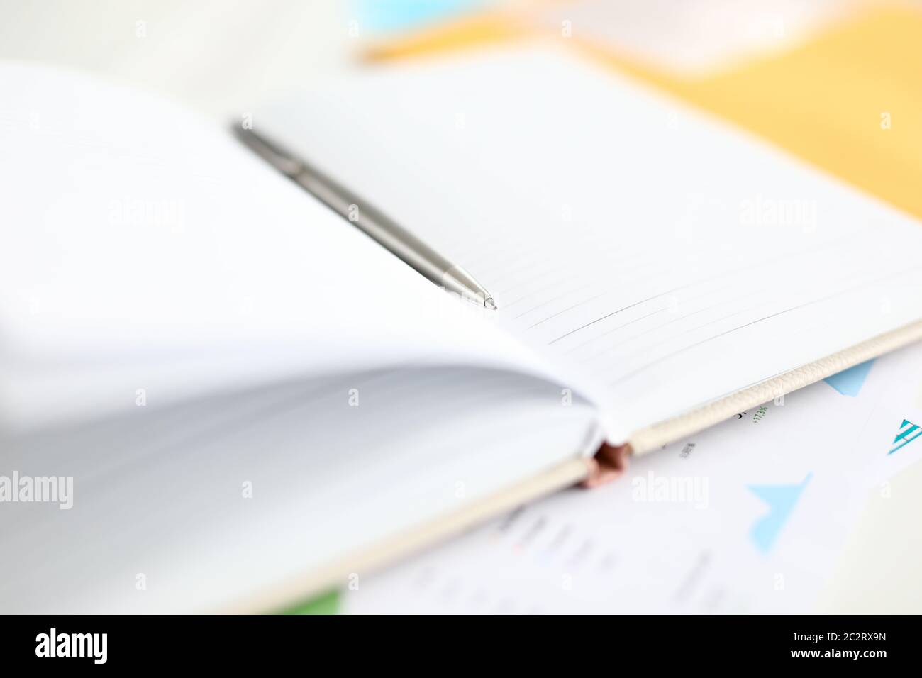 Personal diary with white sheets Stock Photo - Alamy