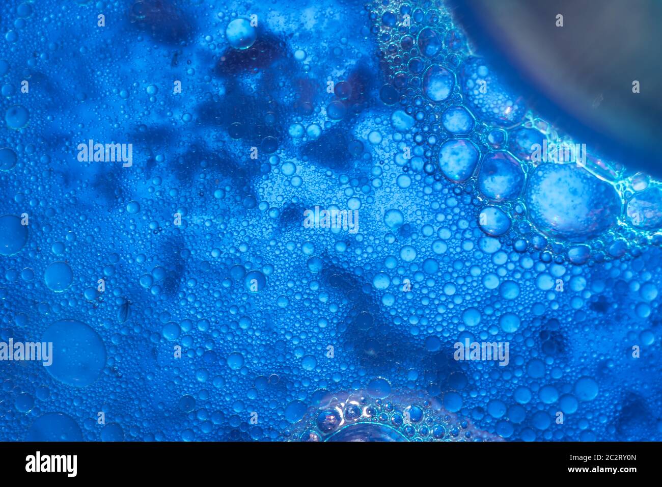 Beautiful abstraction blue water bubbles. Background pattern for design ...