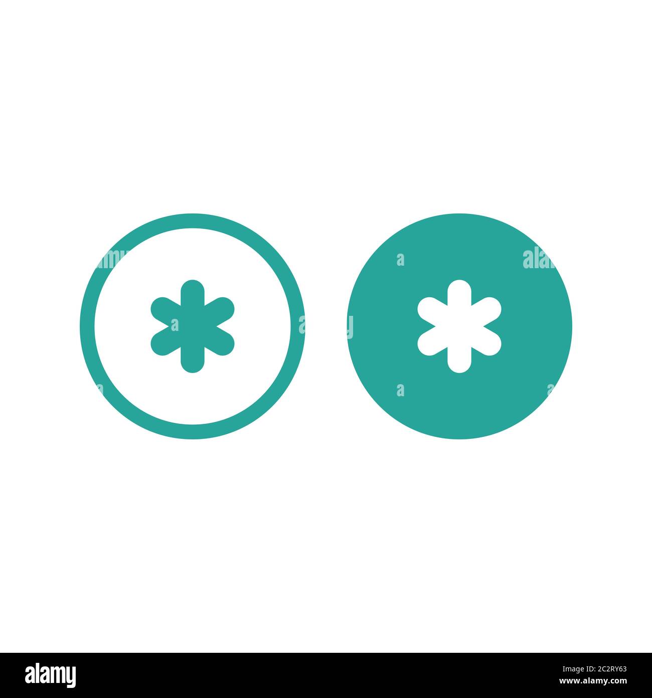 asterisk footnote in blue circle. icons set. Asterisk sign. Flat icon ...