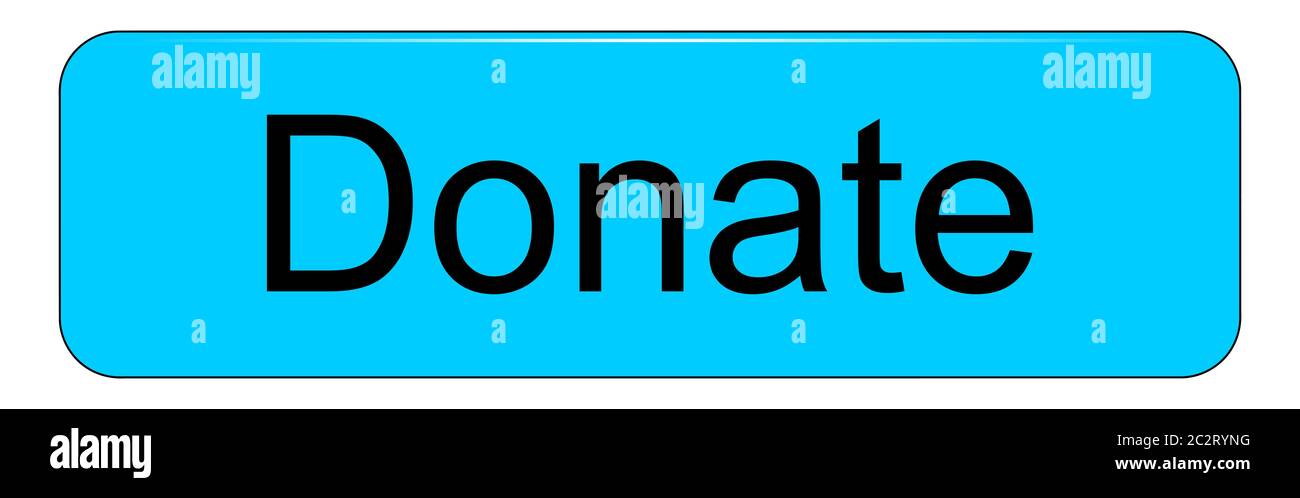blue Donate Button on white background â€“ illustration Stock Photo - Alamy
