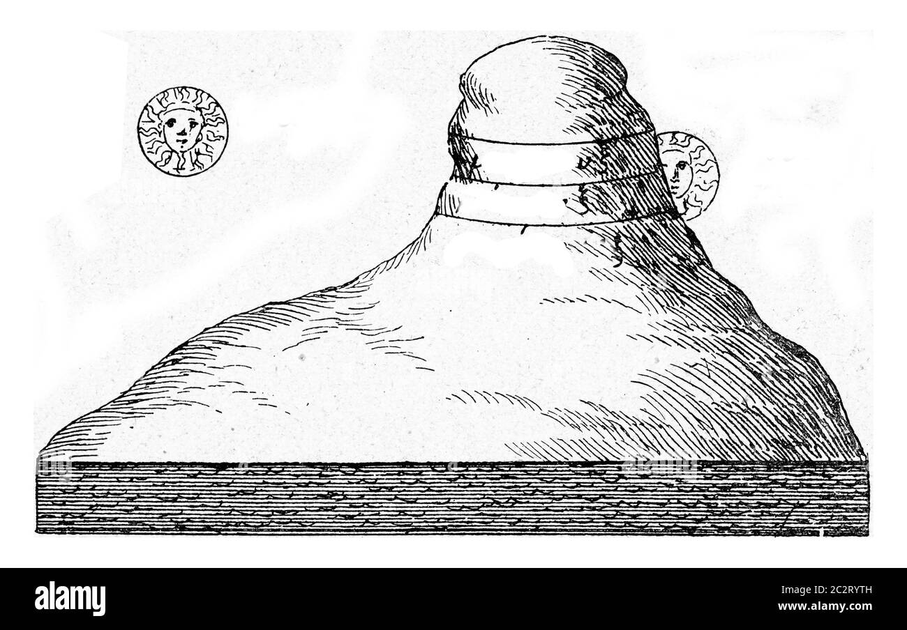 Causes generating long and short nights, vintage engraved illustration ...