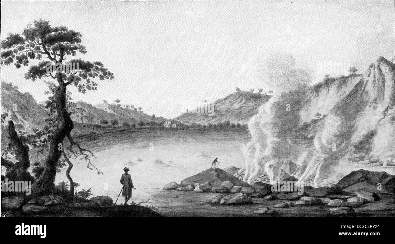 Table depicting a volcanic counterpart towards the end of the 18th ...