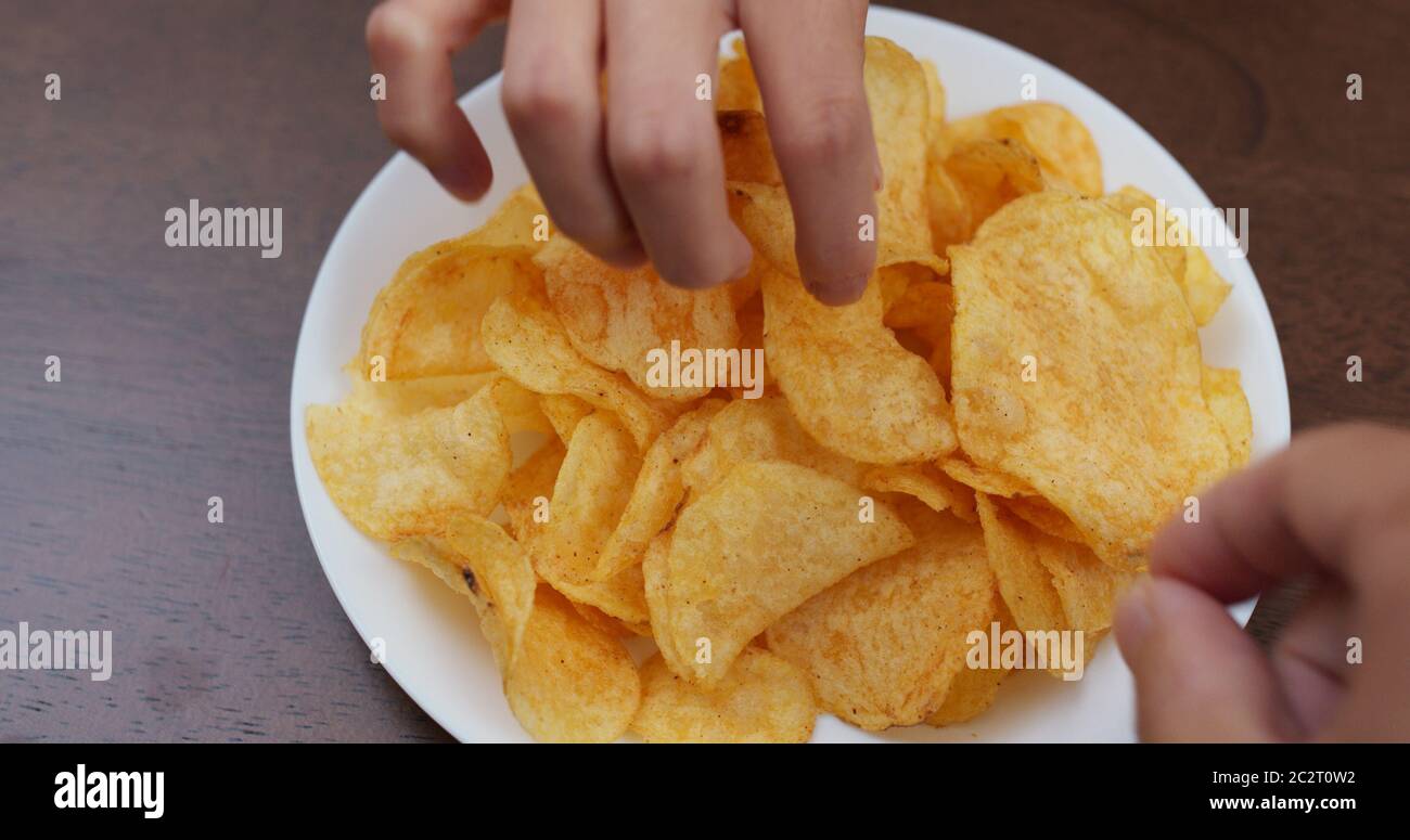 One potato chip bowl hi-res stock photography and images - Alamy