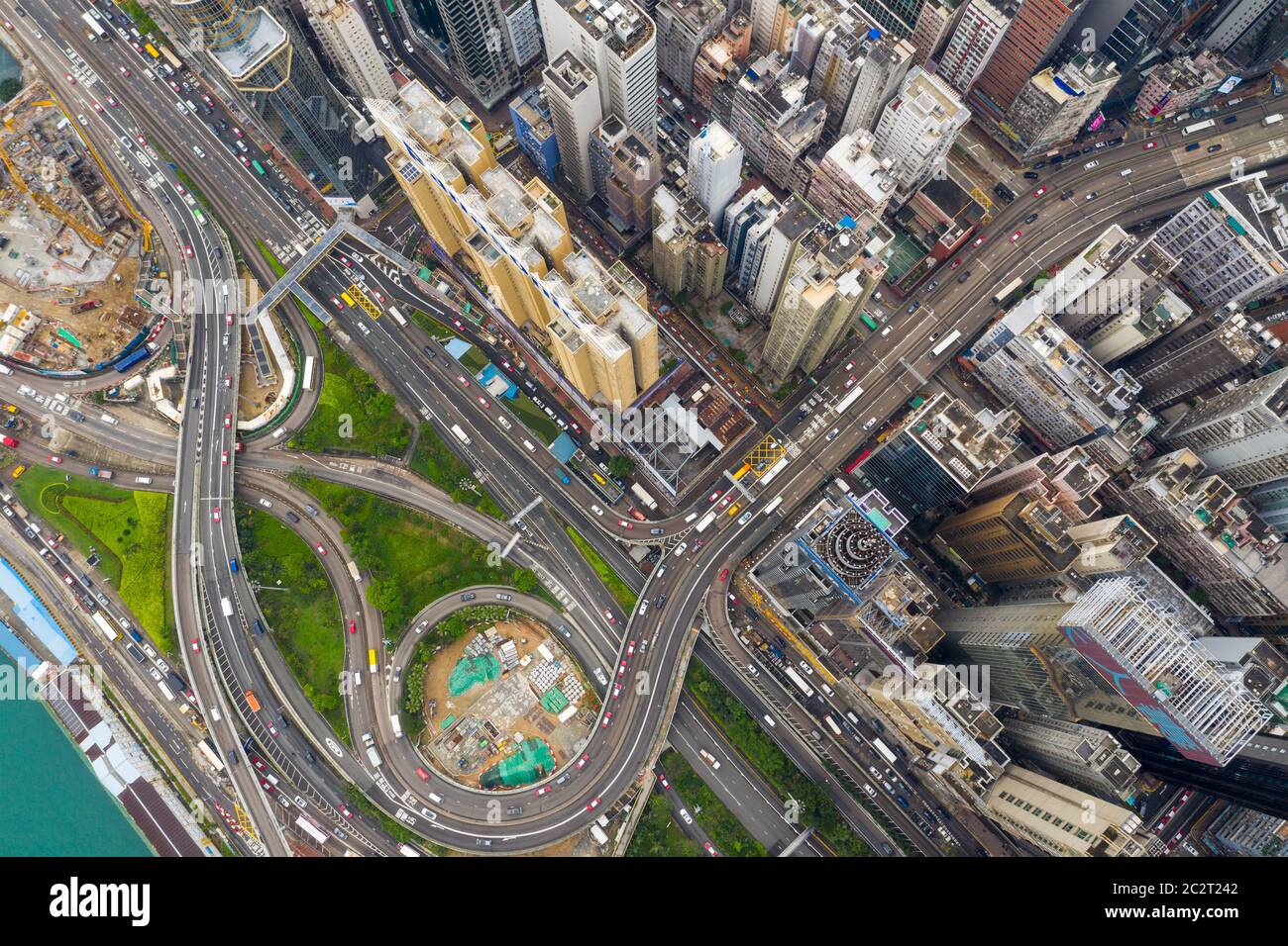 Causeway Bay, Hong Kong 07 May 2019: Top down view of traffic road in Hong Kong city Stock Photo ...