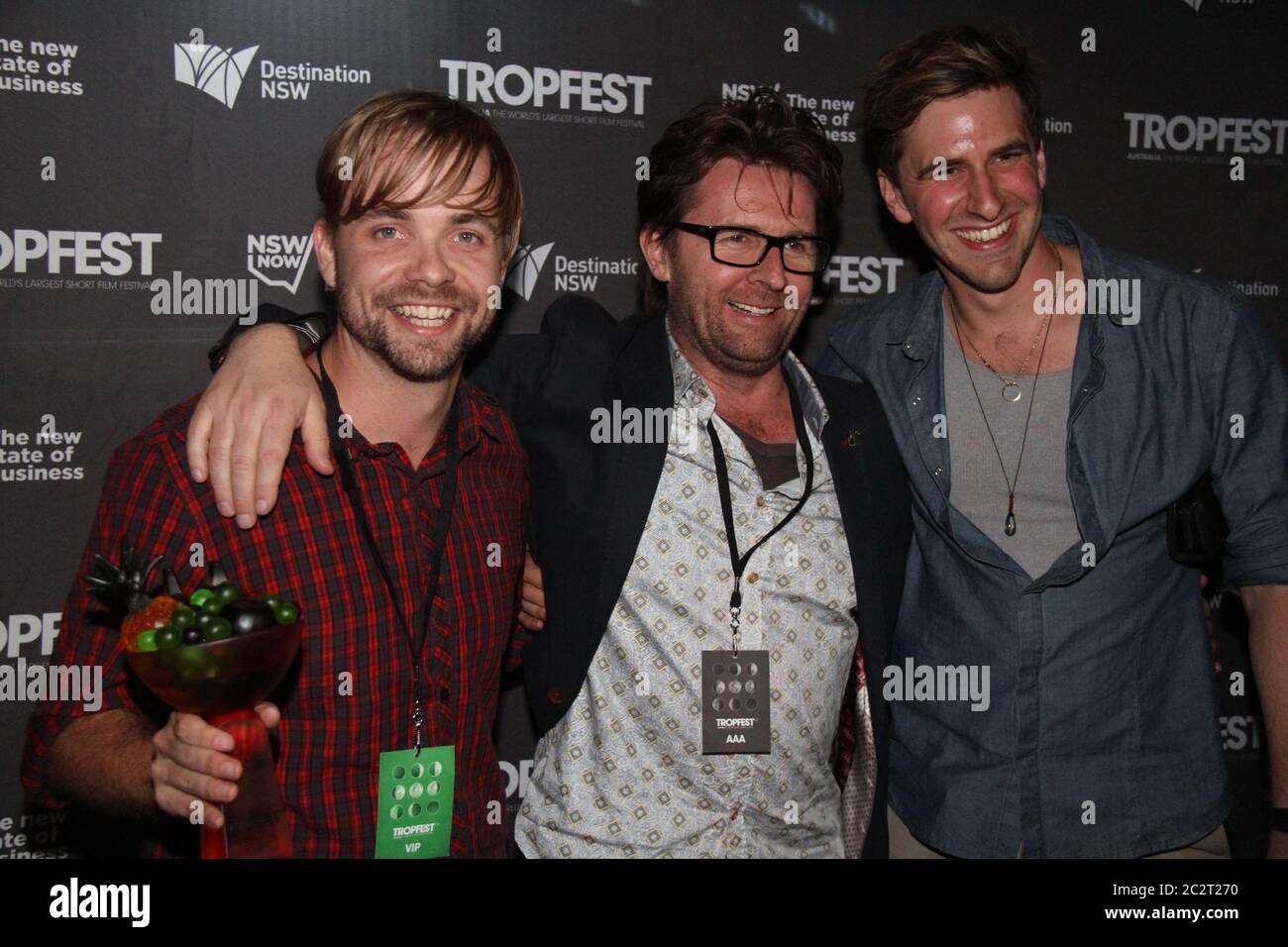 L-R: ‘Bamboozled’ Director Matt Hardie, Tropfest Founder and Director ...