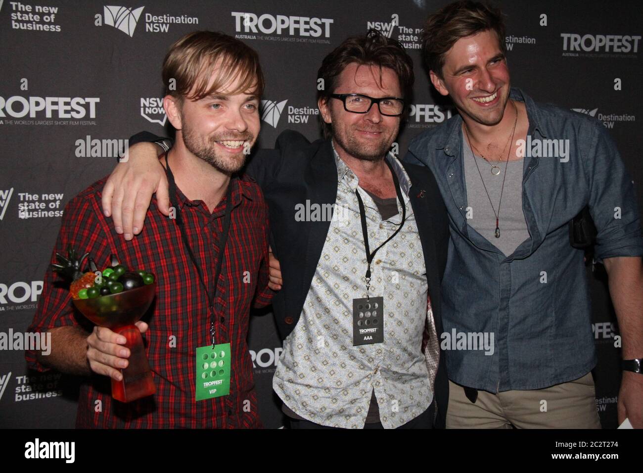 L-R: ‘Bamboozled’ Director Matt Hardie, Tropfest Founder and Director ...