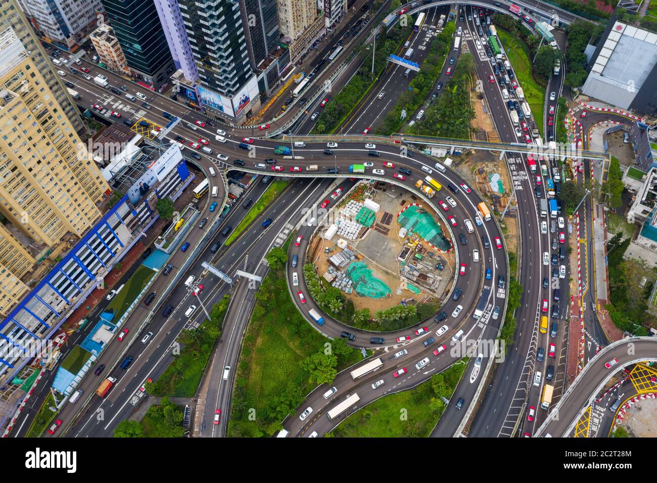 Causeway Bay, Hong Kong 07 May 2019: Top down view of traffic road in Hong Kong city Stock Photo ...