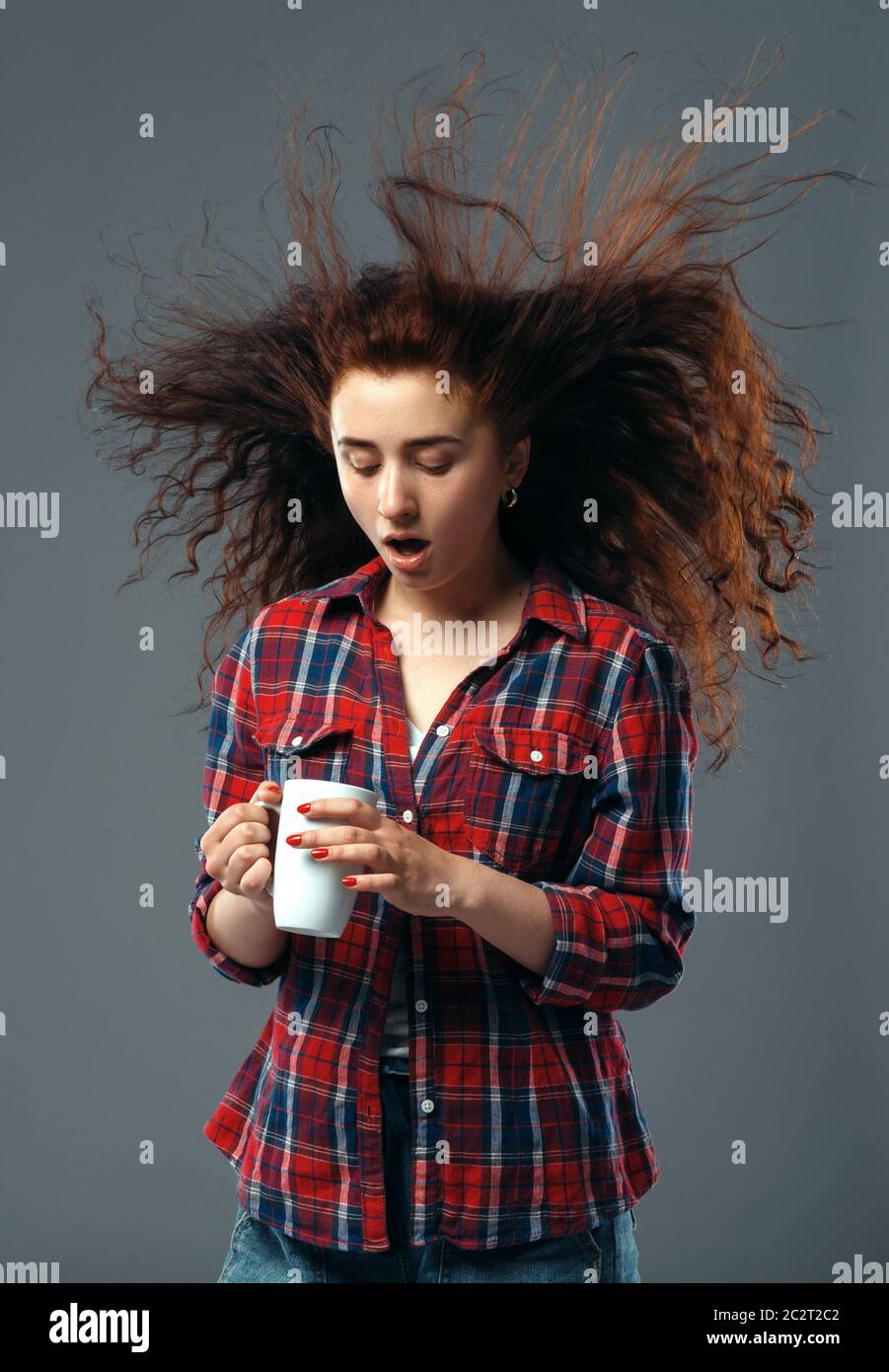 Fan Blowing Hair High Resolution Stock Photography and Images - Alamy