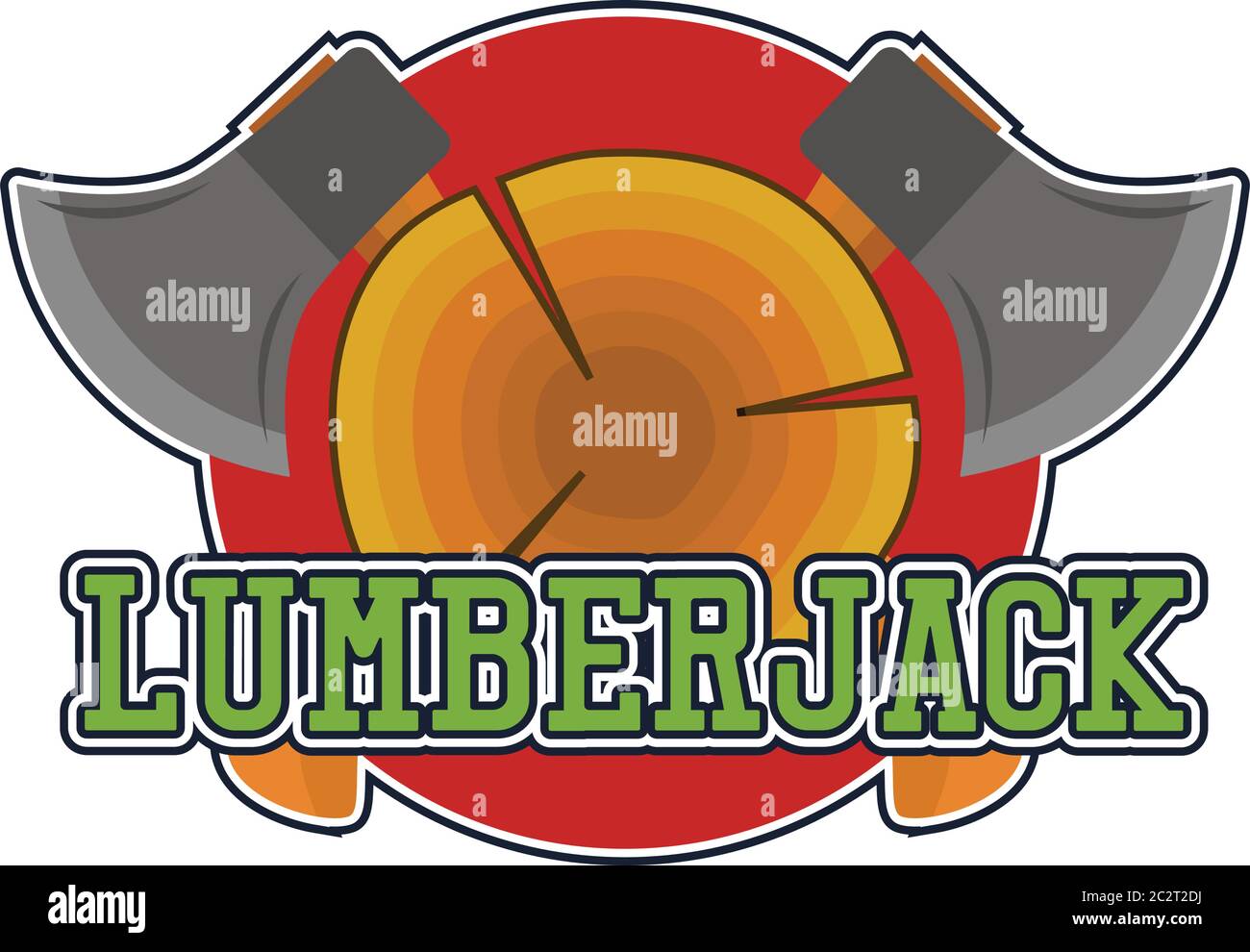 lumberjack logo for carpenter concept, vector illustration Stock Vector ...