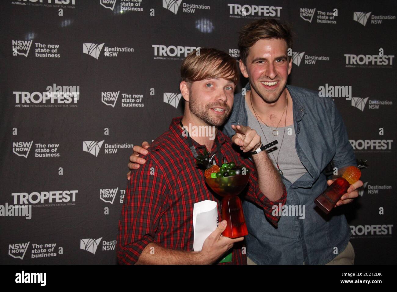 Matt Hardie (director/actor) and Aaron Tsindos (actor) pictured after ...
