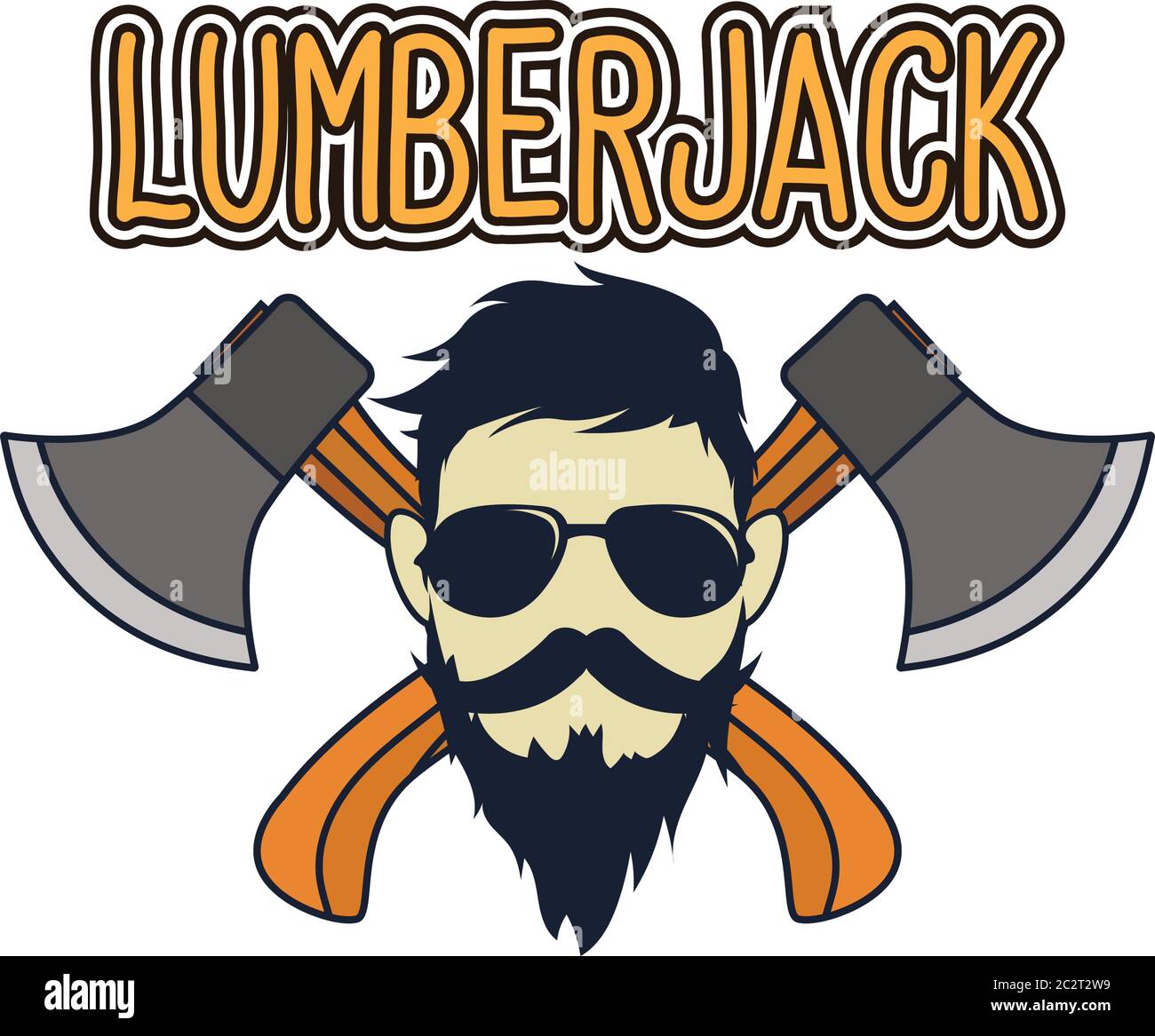 lumberjack logo for carpenter concept, vector illustration Stock Vector ...